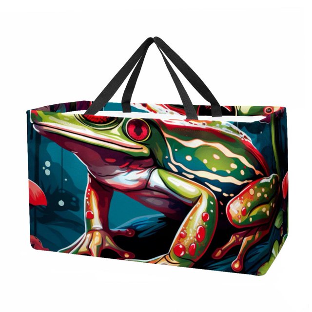Frog Premium Oxford Cloth Reusable Foldable Shopping Bag – Large ...