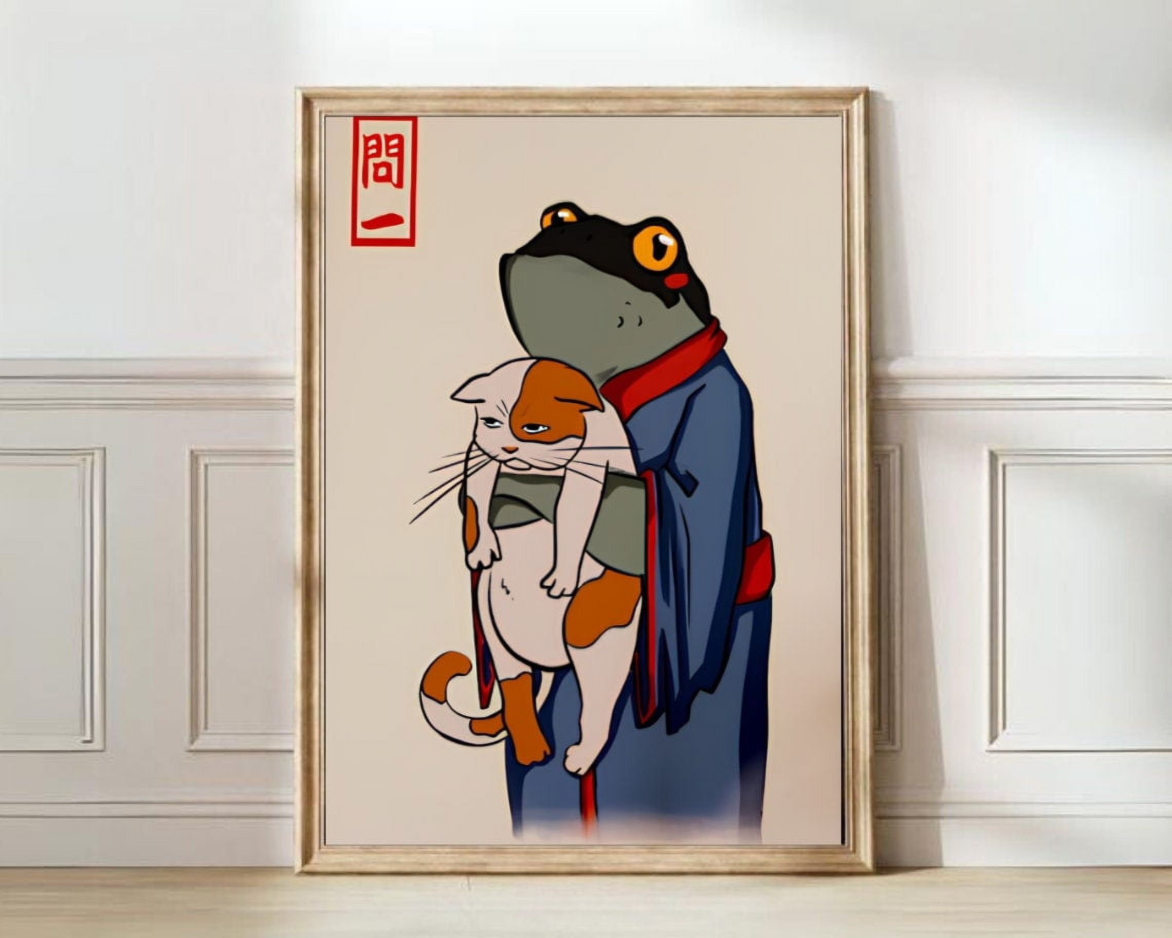 Frog Print Matsumoto Hoji Wall Art Japanese Frog Art Print Poster ...