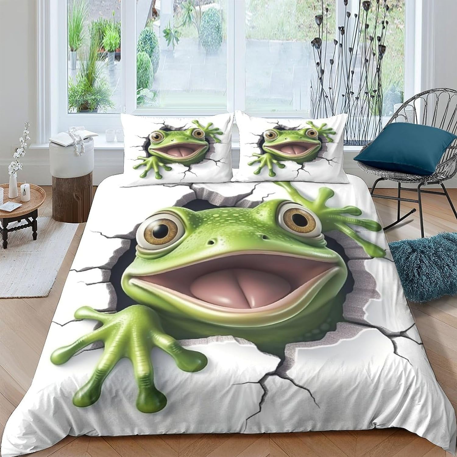 Frog Quilt Cover 3D Printed Animal Bedding Set Comforter Covers Duvet ...