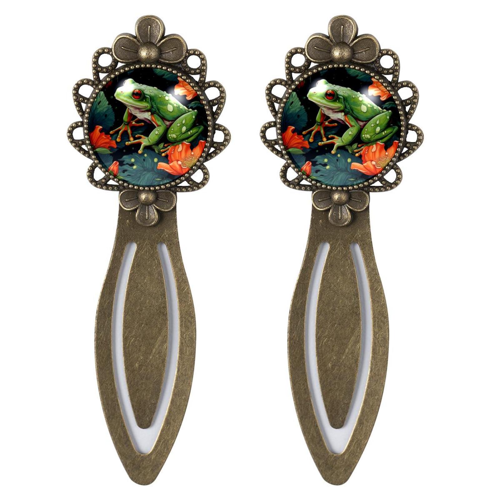 Frog Reading Accessories: Vintage Copper-Colored Lace Bookmarks - Set ...