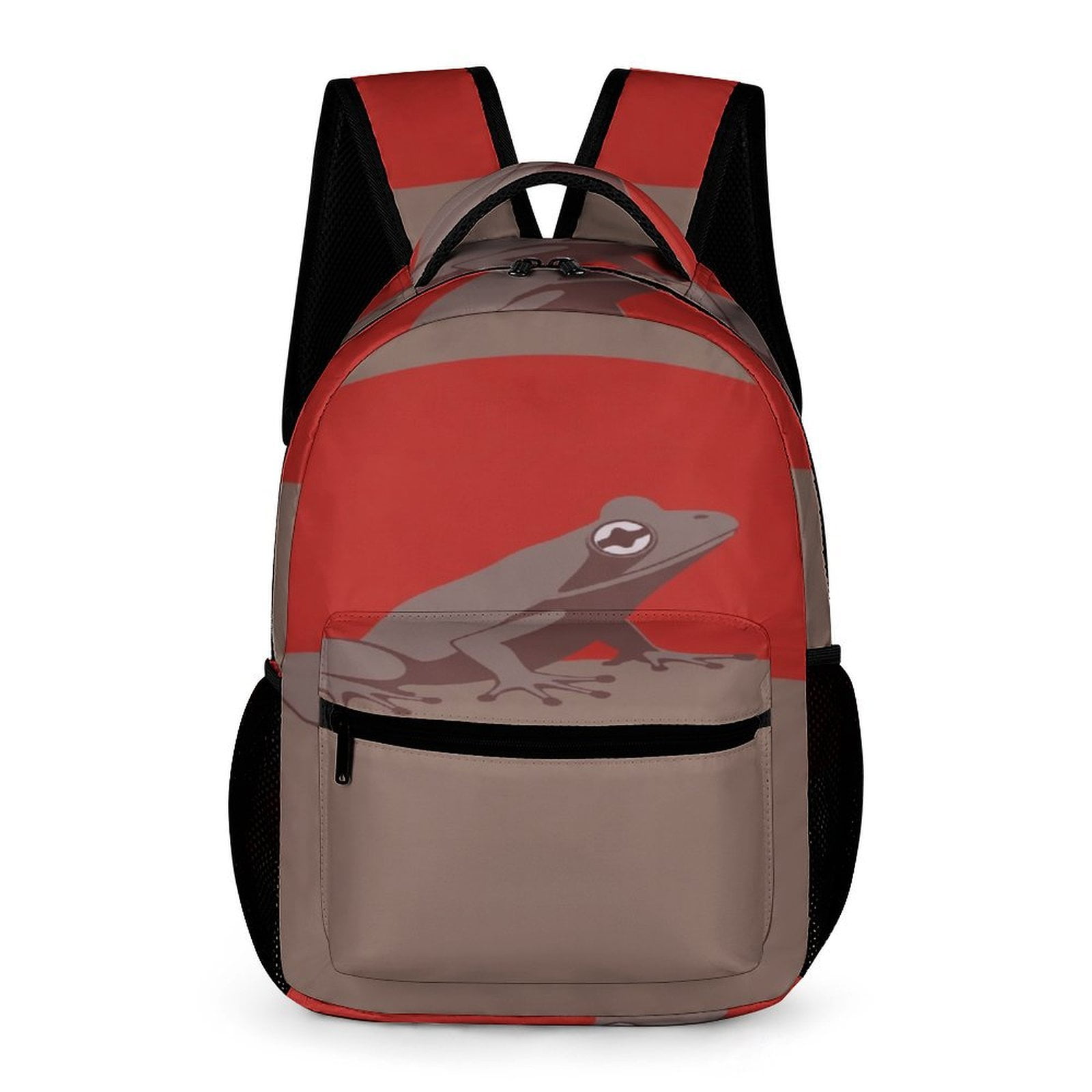 Frog Red Sun Student Bookbag Notebook Backpacks 3D Print Waterproof ...