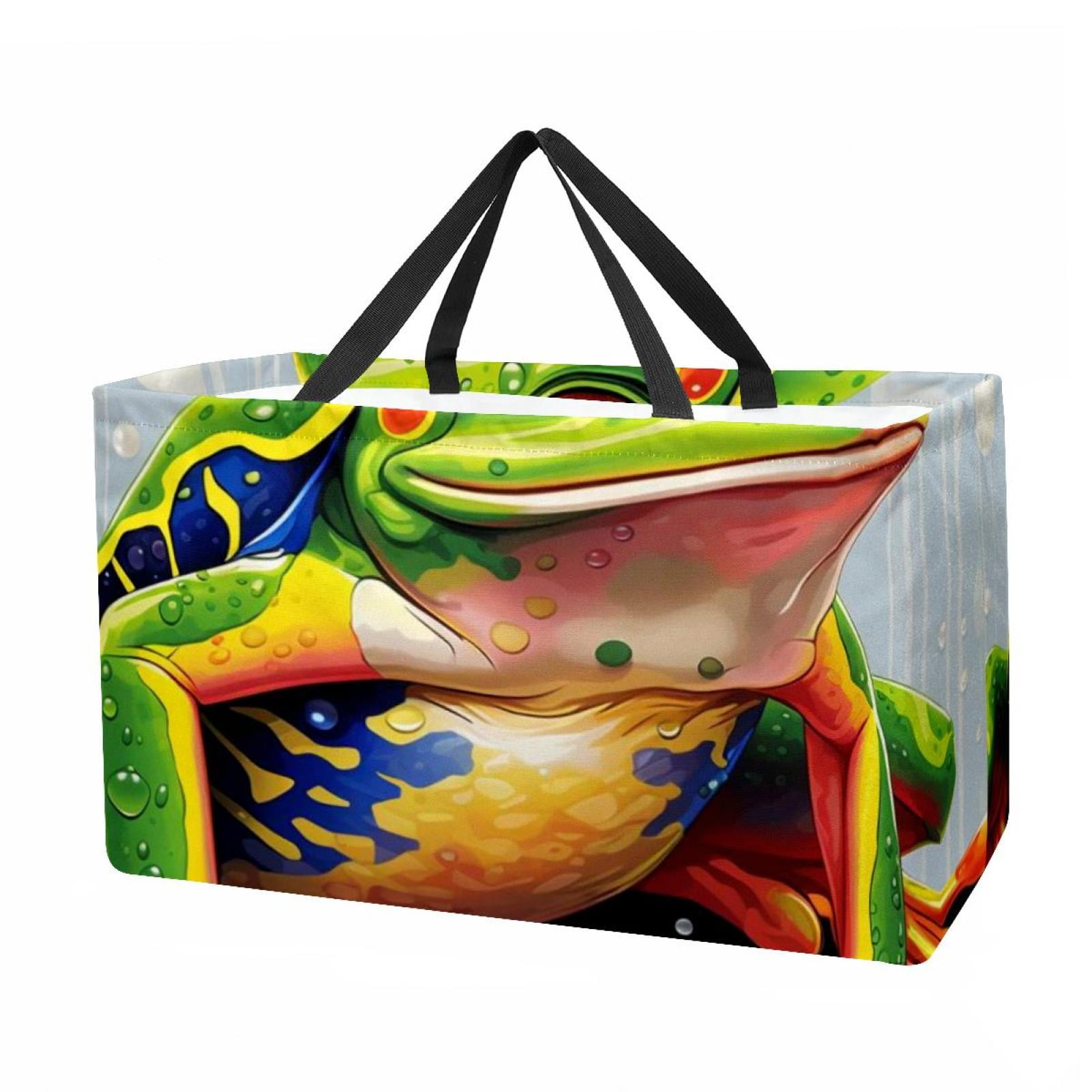 Frog Reusable Foldable Laundry Basket Large Capacity Oxford Cloth ...