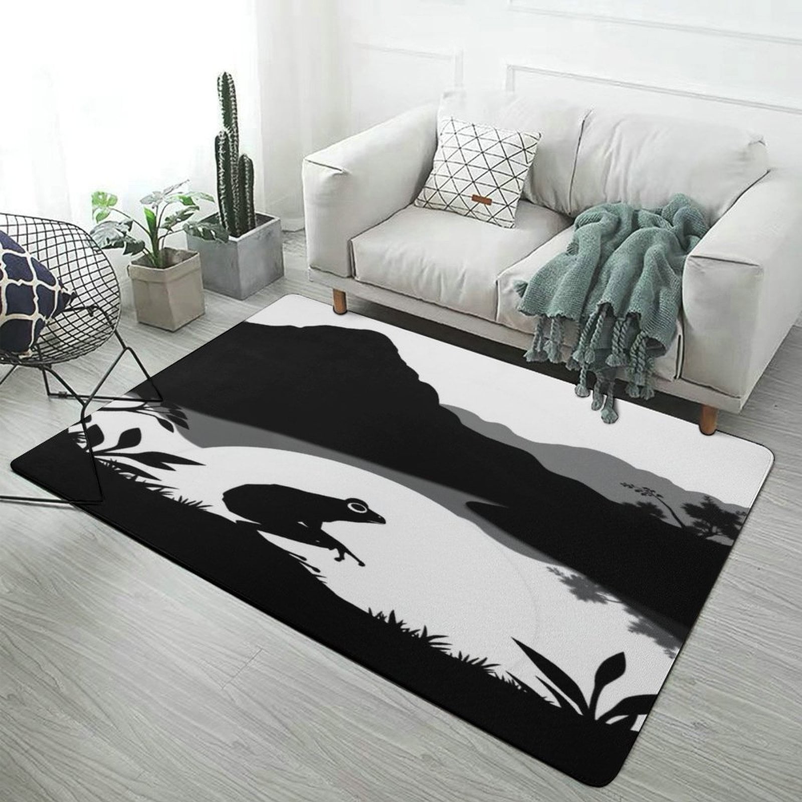 Frog Serene Landscape Carpet Large Size Living Room American Style Rugs ...