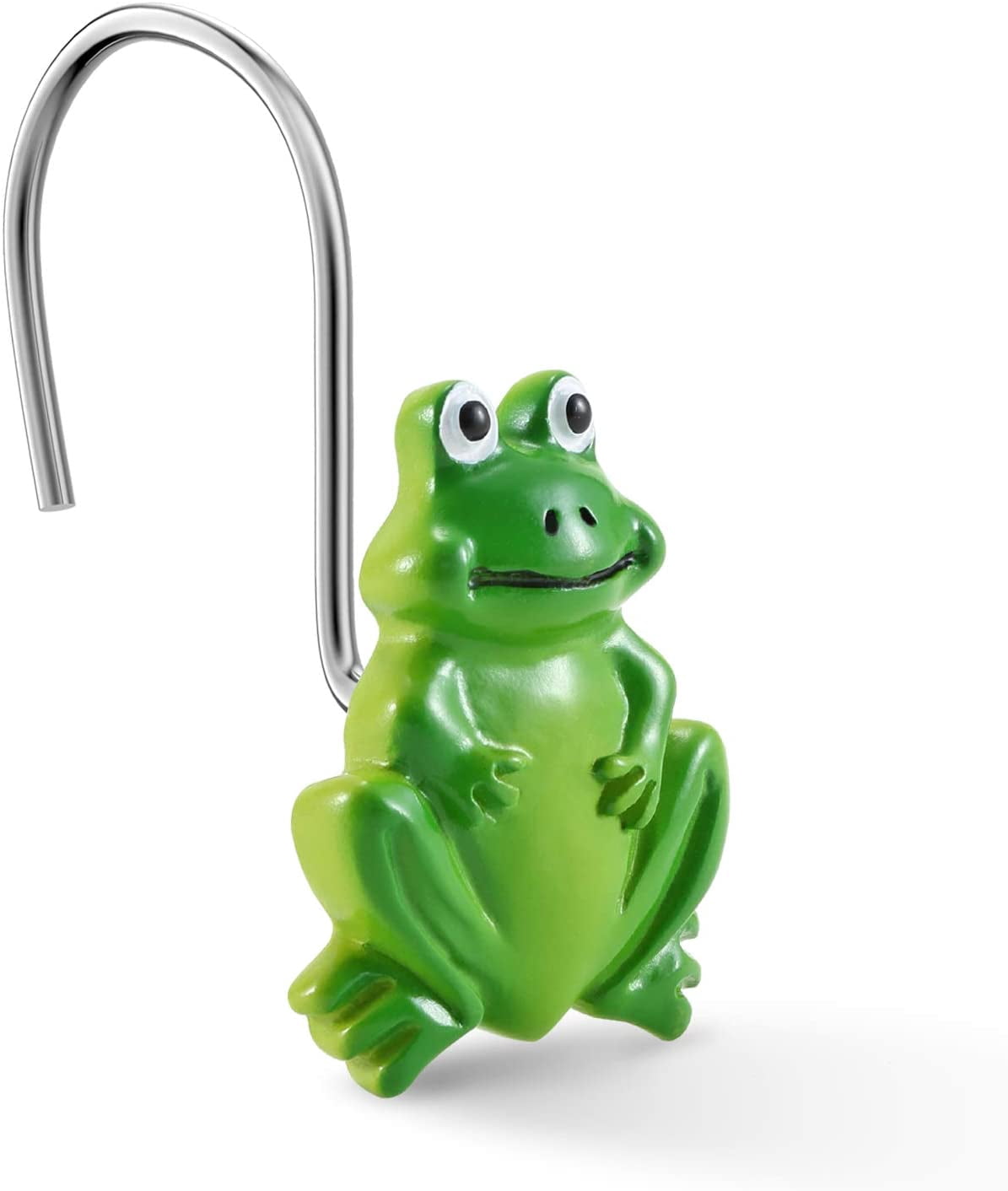 Frog Shower Curtain Hooks Rings,Set of 12 Green Decorative Shower ...