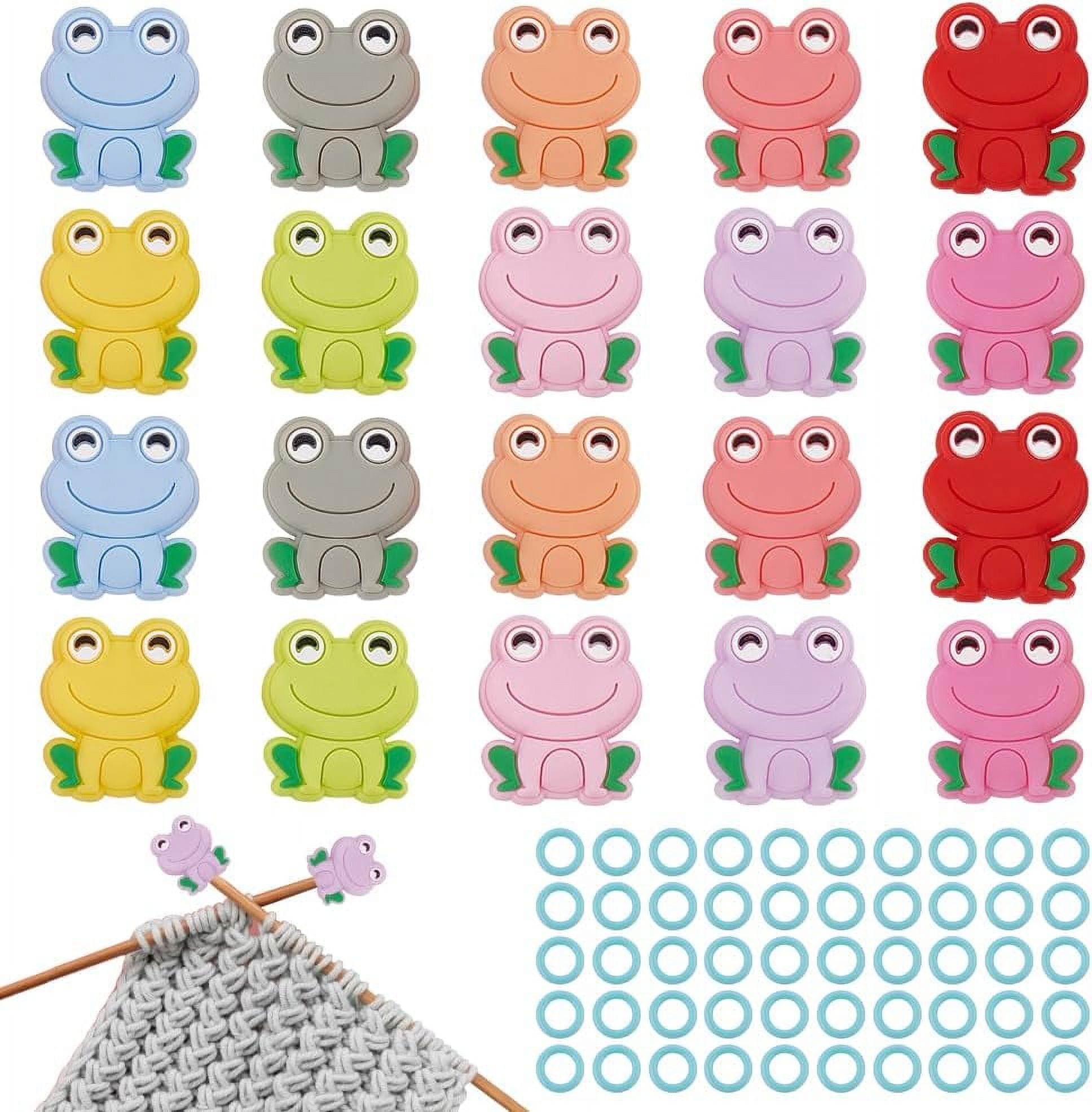 Frog Silicone Knitting Needle Point Protectors Knitting Needle Stoppers ...