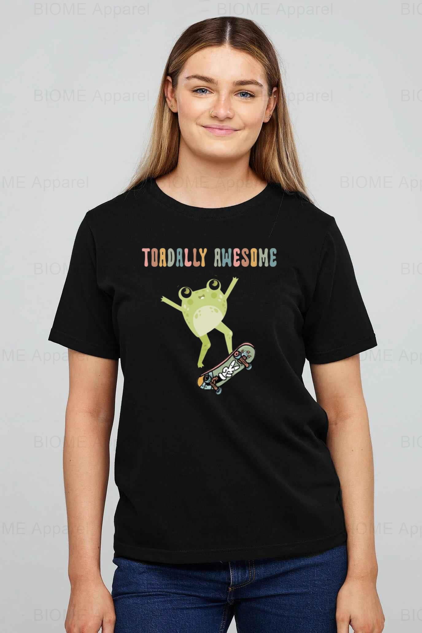 Frog Skateboard T-shirt Toad Riding Pet Humor Roller Graphic up to size ...