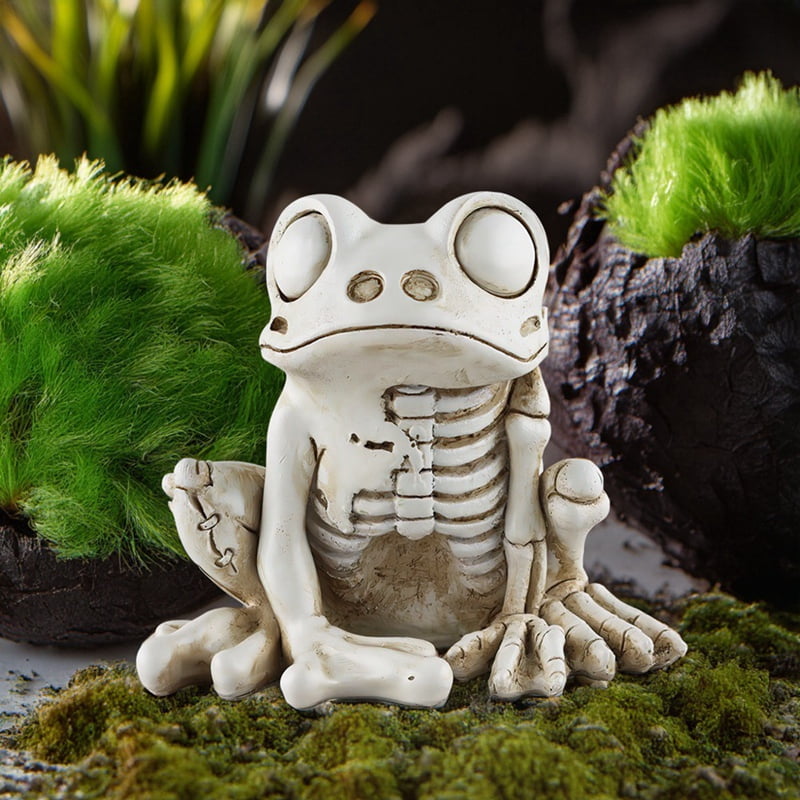 Frog Skeleton Model Halloween Animal Skeleton Statue Realistic ...