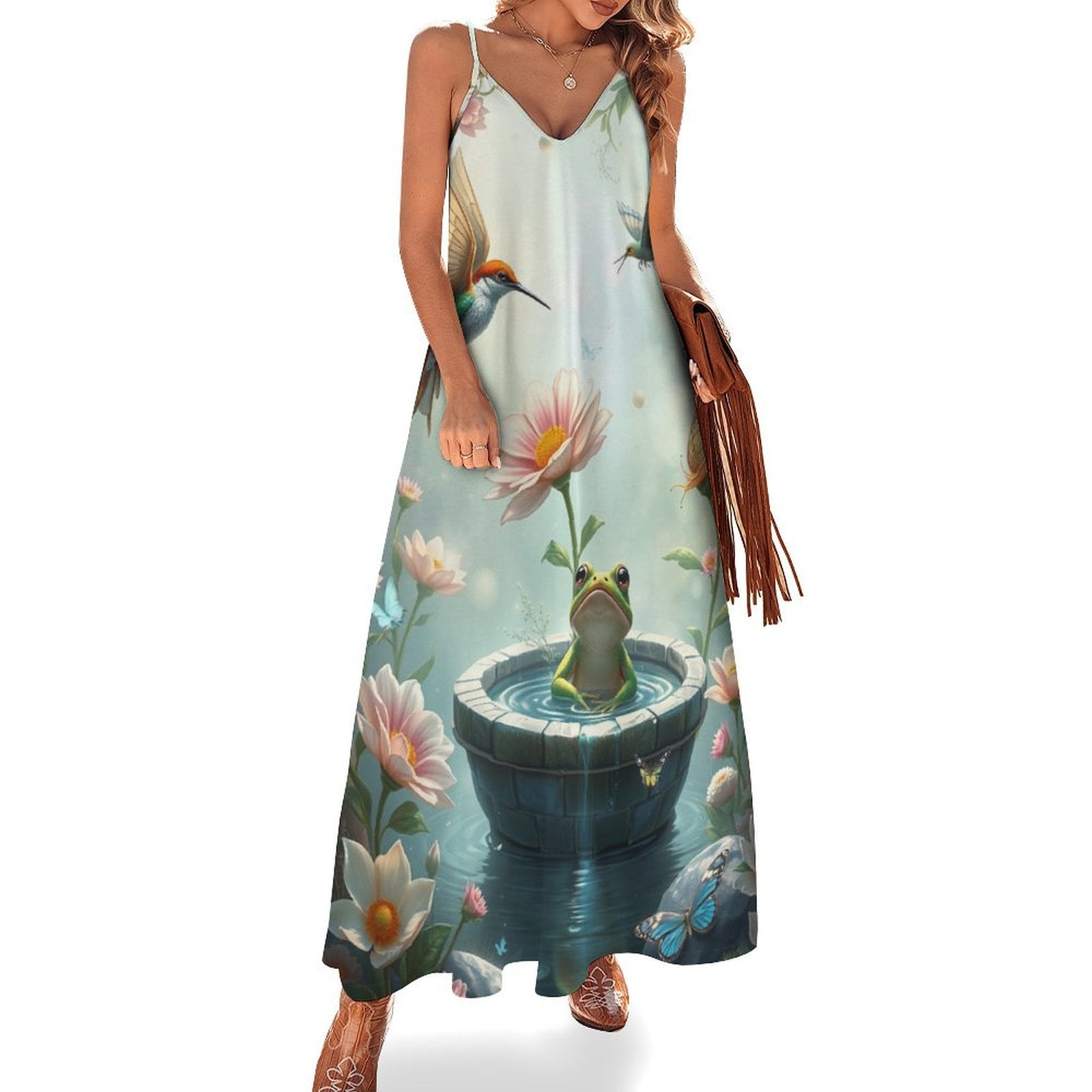 Frog Sleeveless Dress Evening Dresses Luxury Dresses Summer Dress Women ...