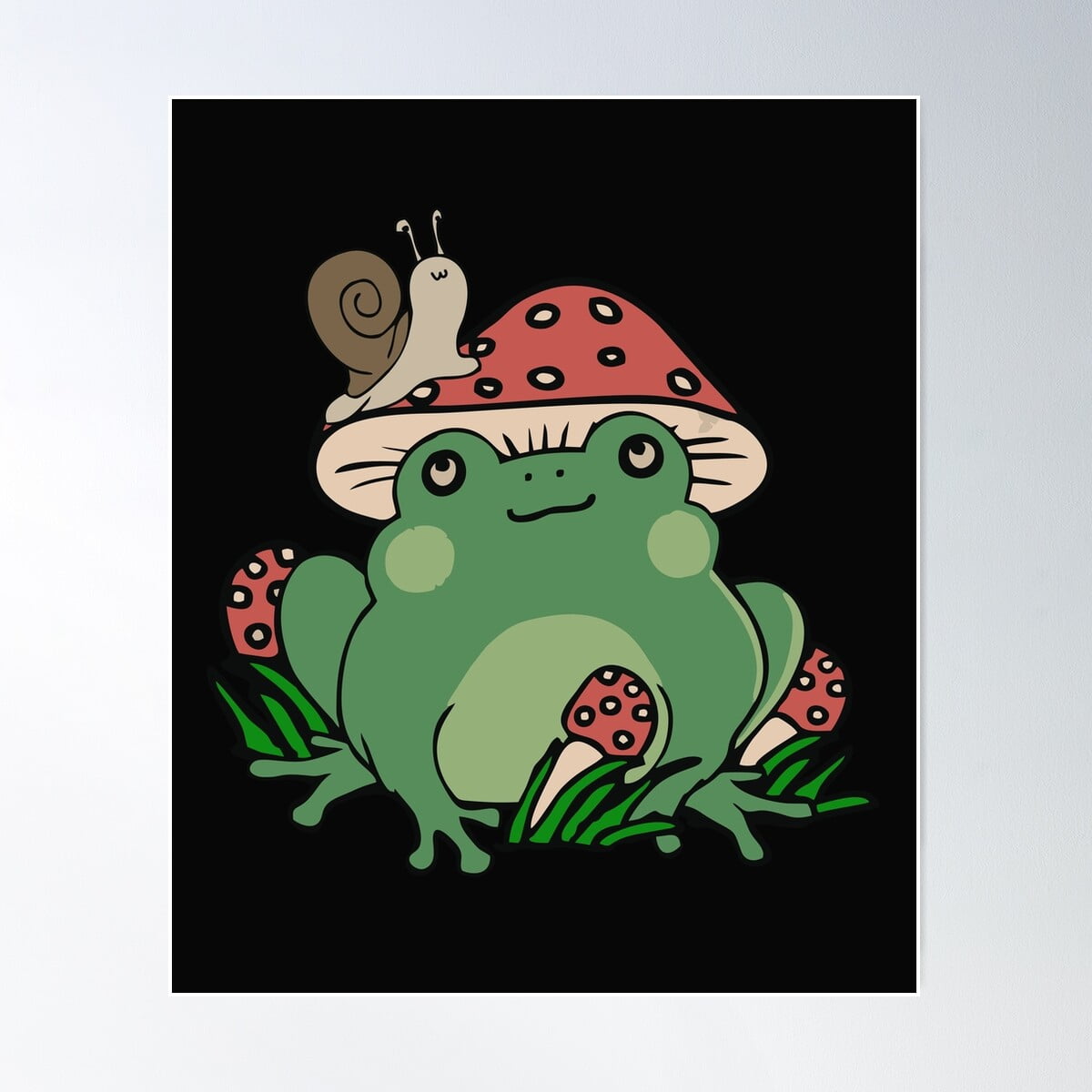 Frog Snail Cottagecore Aesthetic Fairycore Mushroom Hat Frog Cute ...