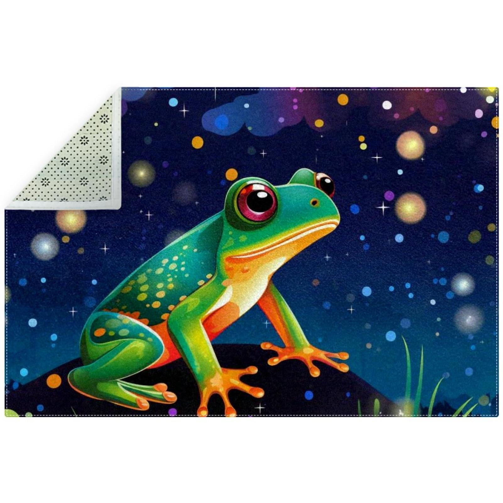 Frog Soft and Durable Polyester Indoor Area Rug for Accents and Comfort ...
