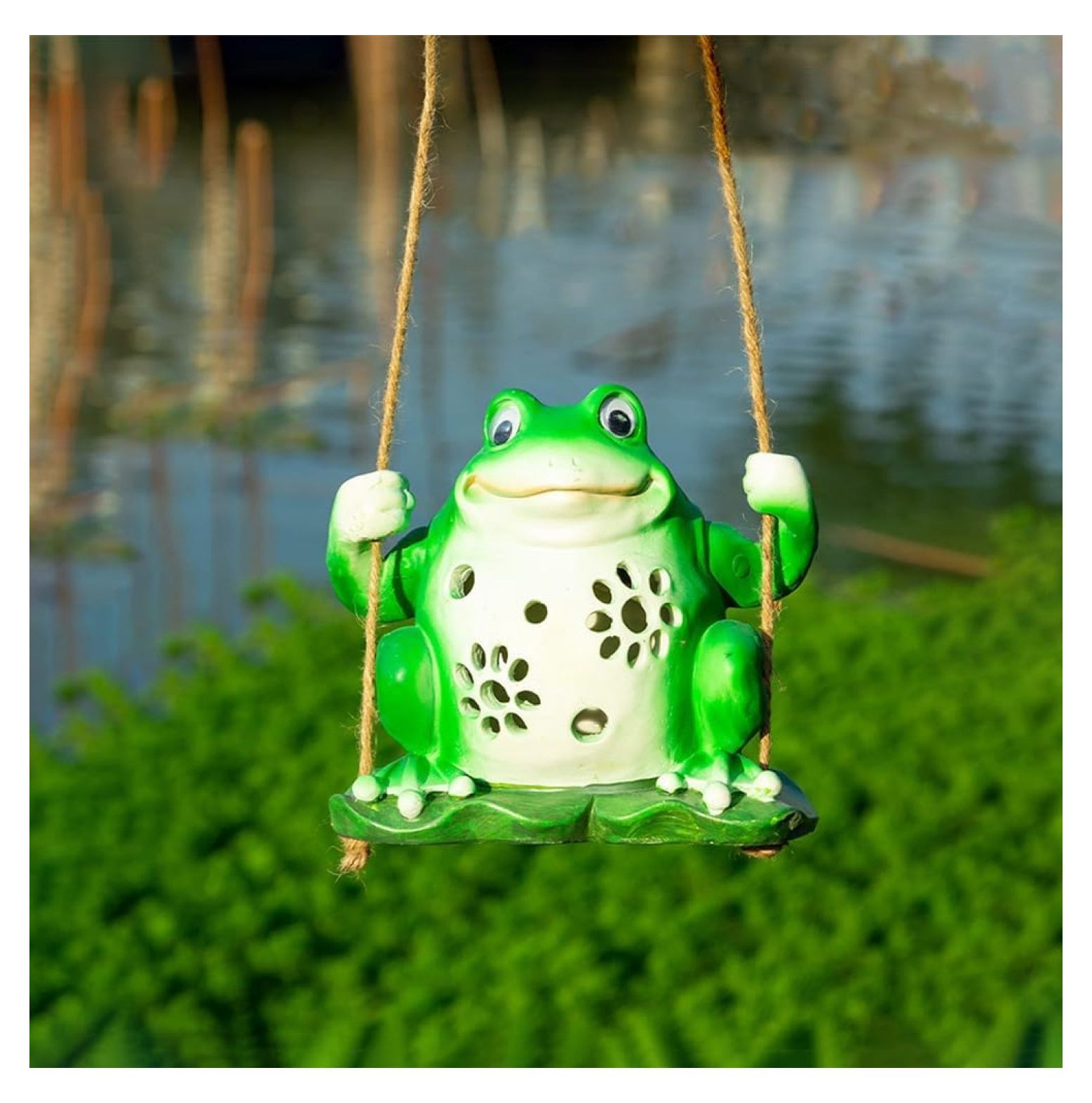 Frog Solar Lights Outdoor Garden - Cute Hanging Solar Frogs for ...