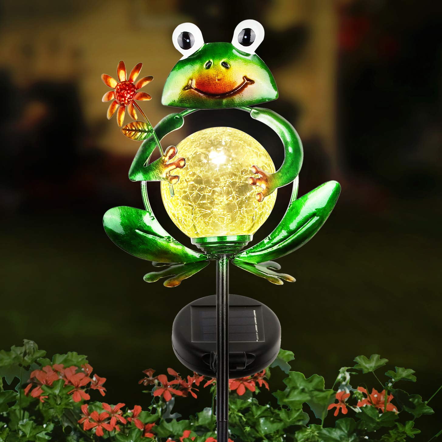 Frog Solar Lights Outdoor Garden Decorative, Solar Frog Outdoor Decor ...