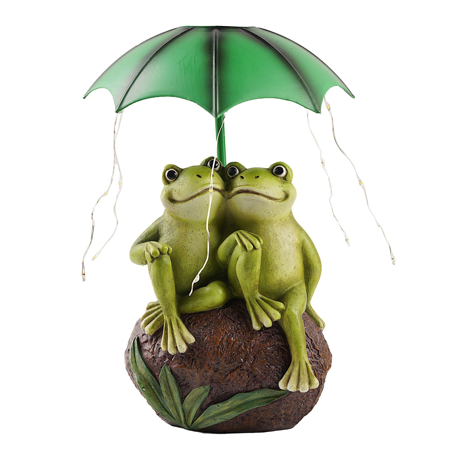Frog Solar Ornament Frog Couple Solar Light Durable Resin Construction ...