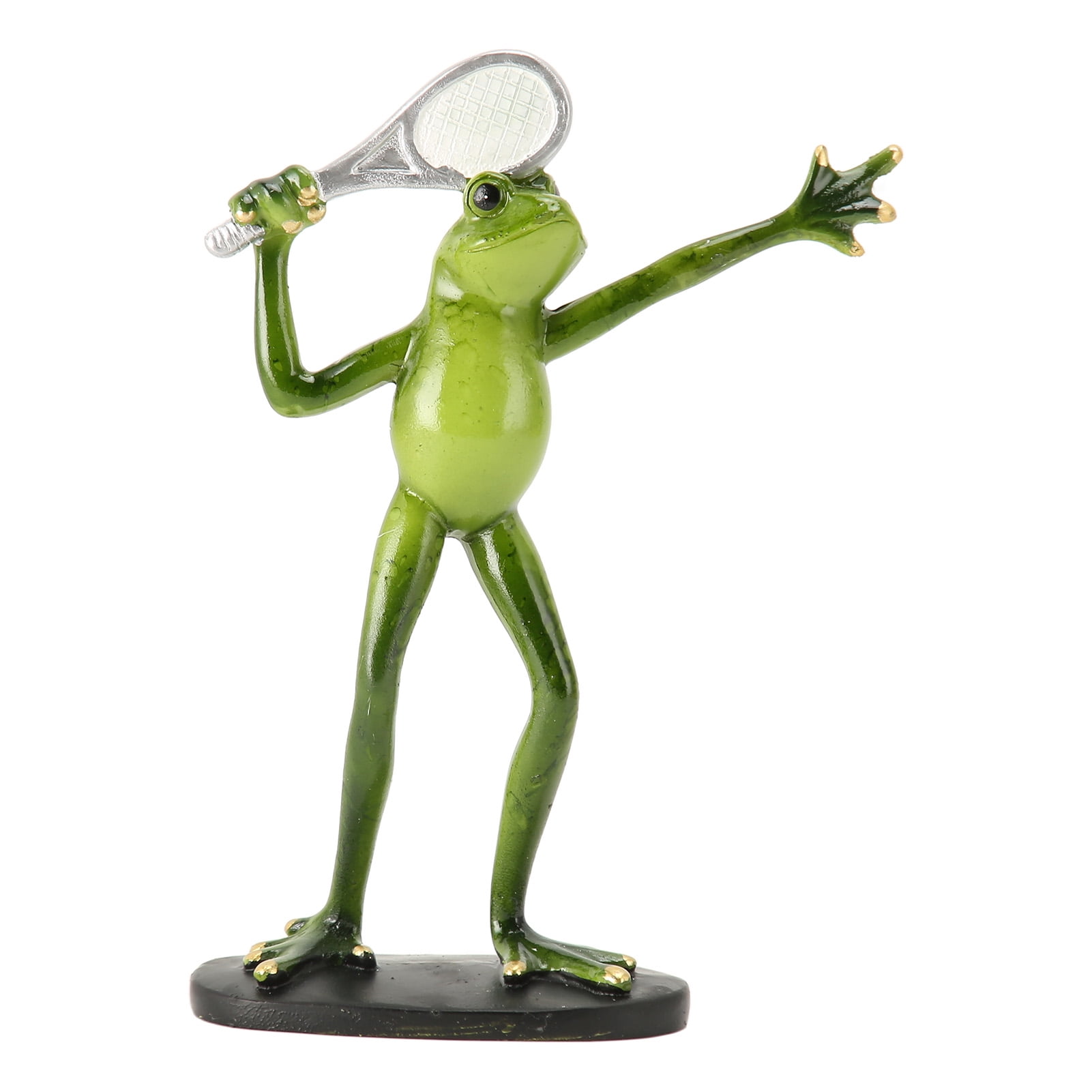 Frog Statue Resin Sports Frog Figurine Decor Sculpture Statue Crafts ...