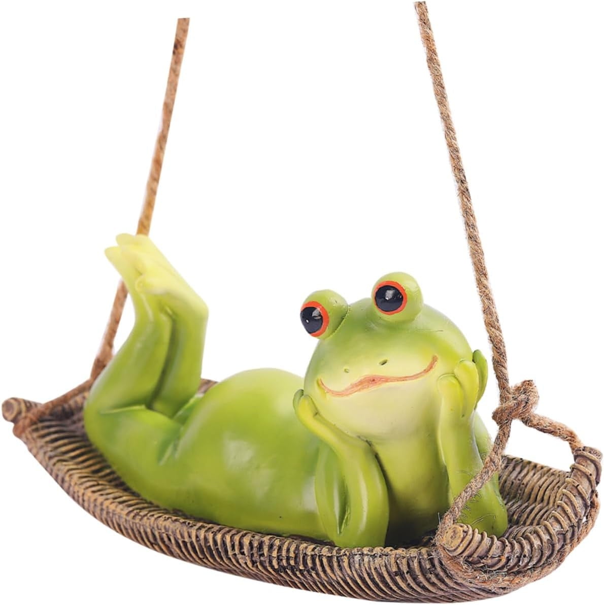 Frog Statues for Garden Outdoors Hanging Frog Sculptures Swing Home ...