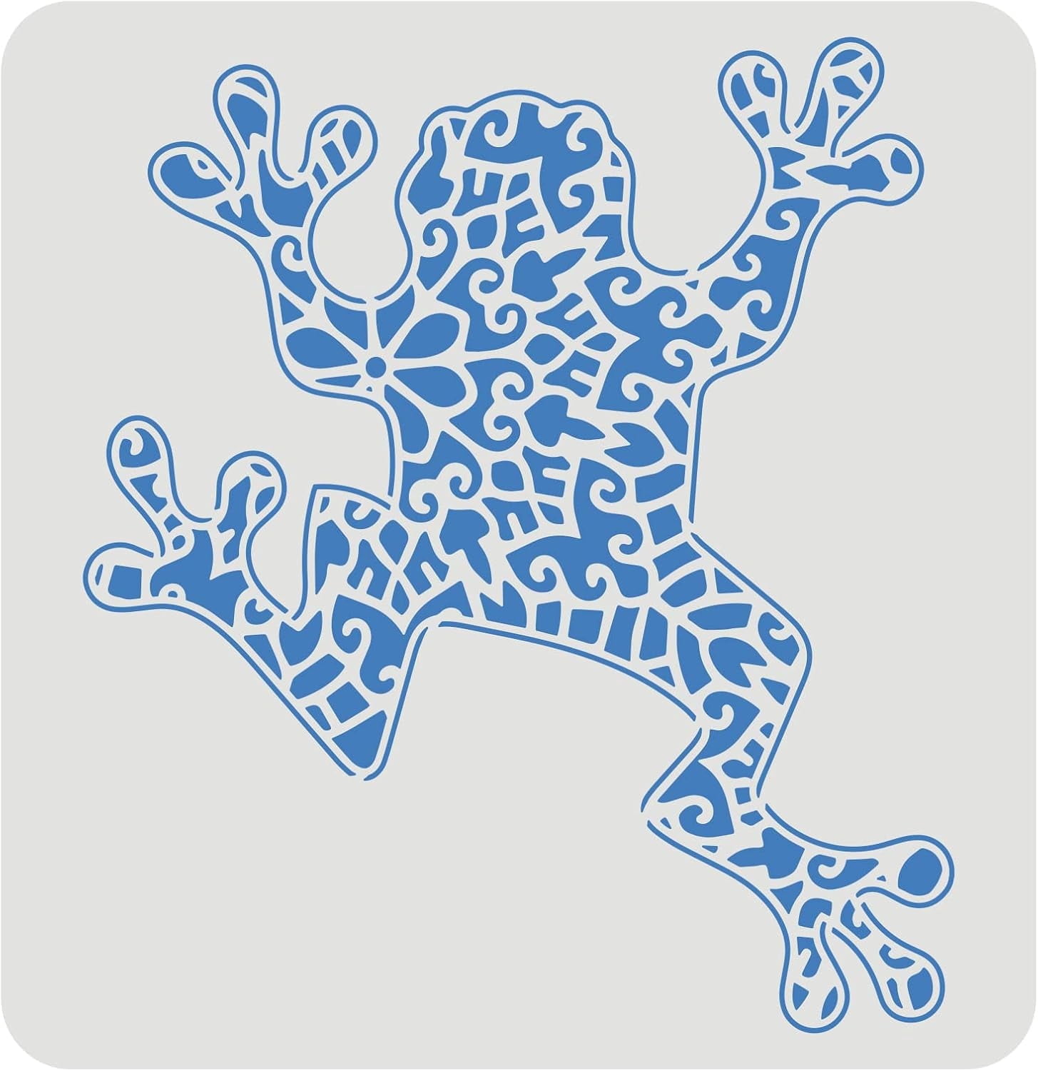 Frog Stencils 11.8x11.8 inch DIY Mandala Frog Stencil Template Plastic ...