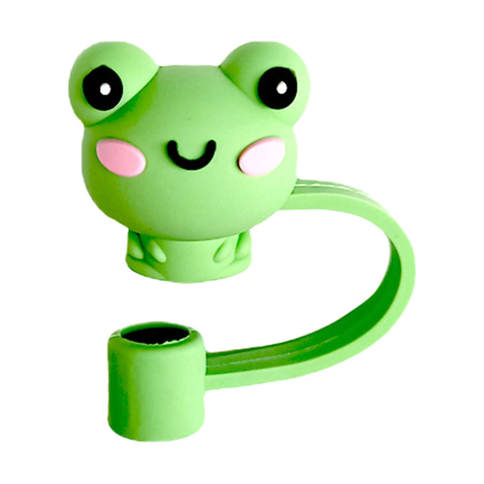 Frog Straw Cover Cap Straw Topper Protector Lid with Cute Dinosaurs Cup ...