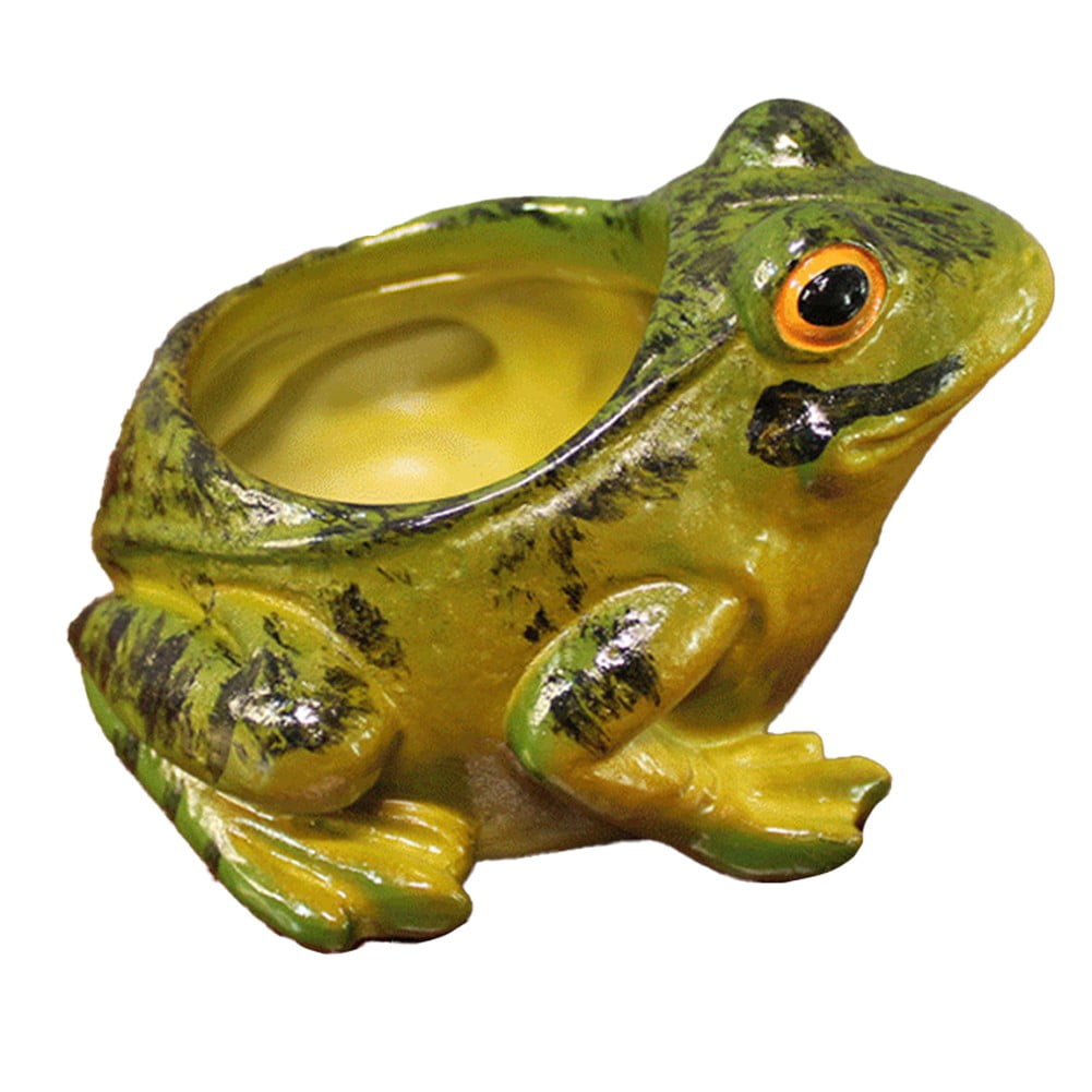 Frog Succulent Plant Pots Resin Frog Flower Pot Mini Frog Ornament ...