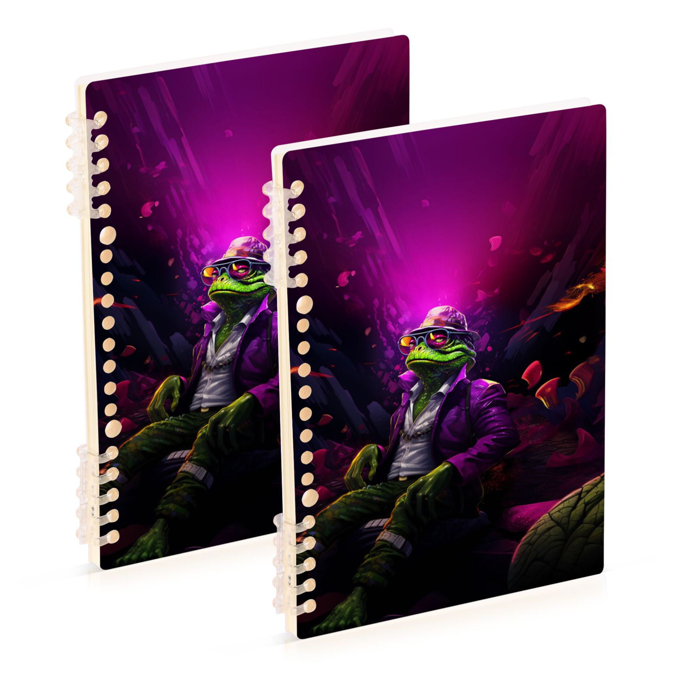 Frog Suit Ring Binder Notebook Journey Note Diary College Ruled Spiral ...