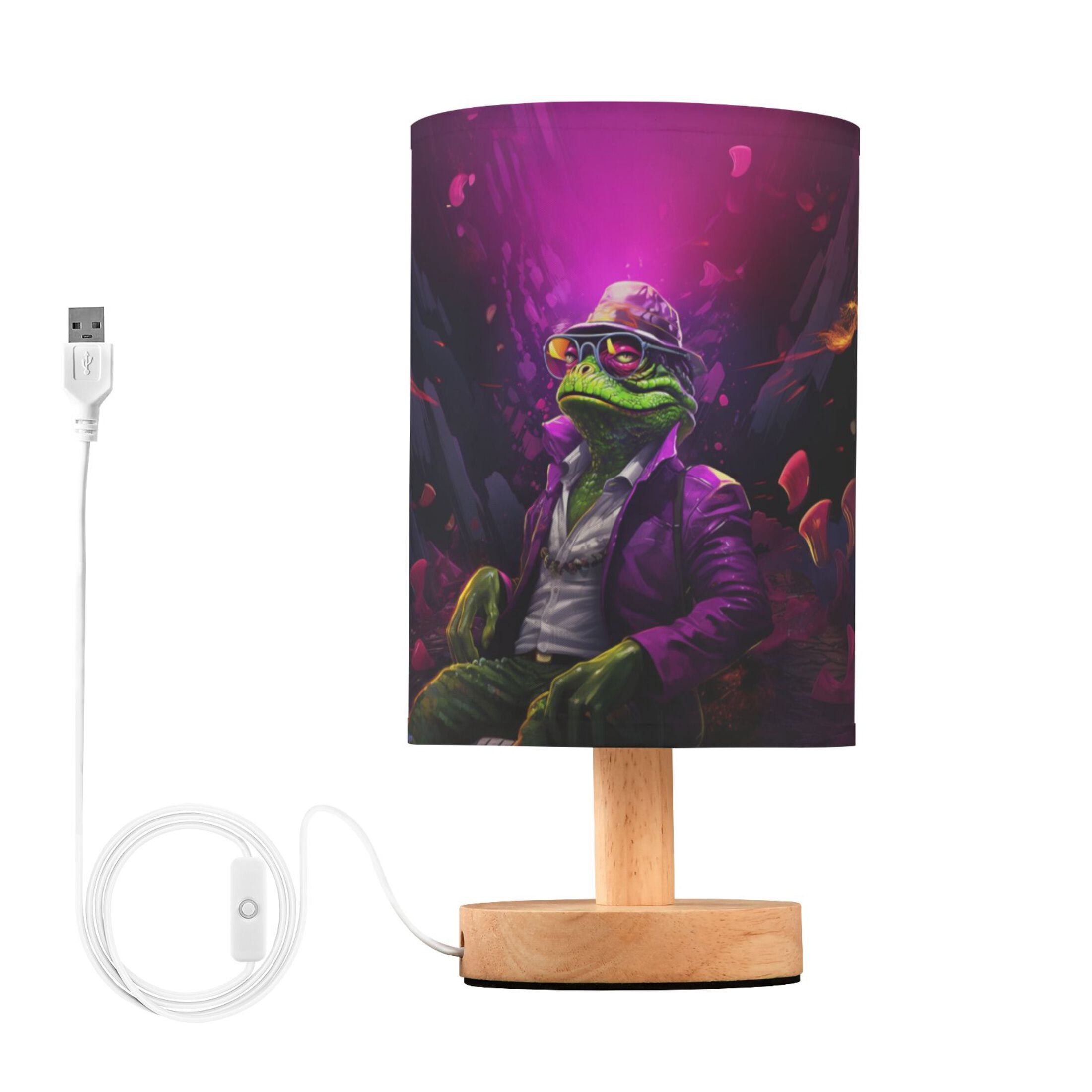 Frog Suit Table Lamp USB Bedside Desk Nightstand Lamp Printed Gifts ...