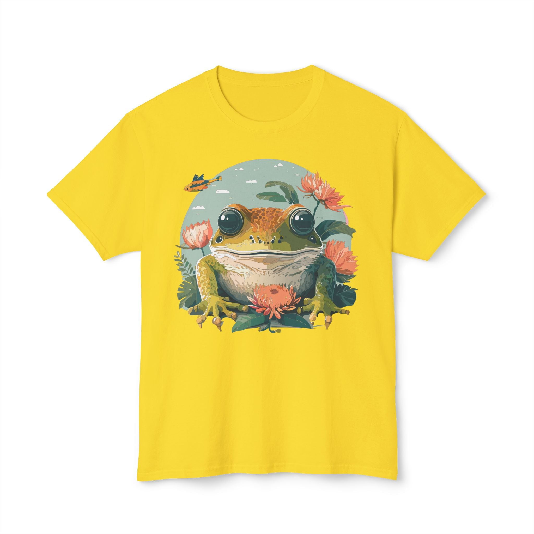 Frog T-Shirt, Vintage Frog Tee, Floral Tees, Frog Art Design Shirt, Tee ...