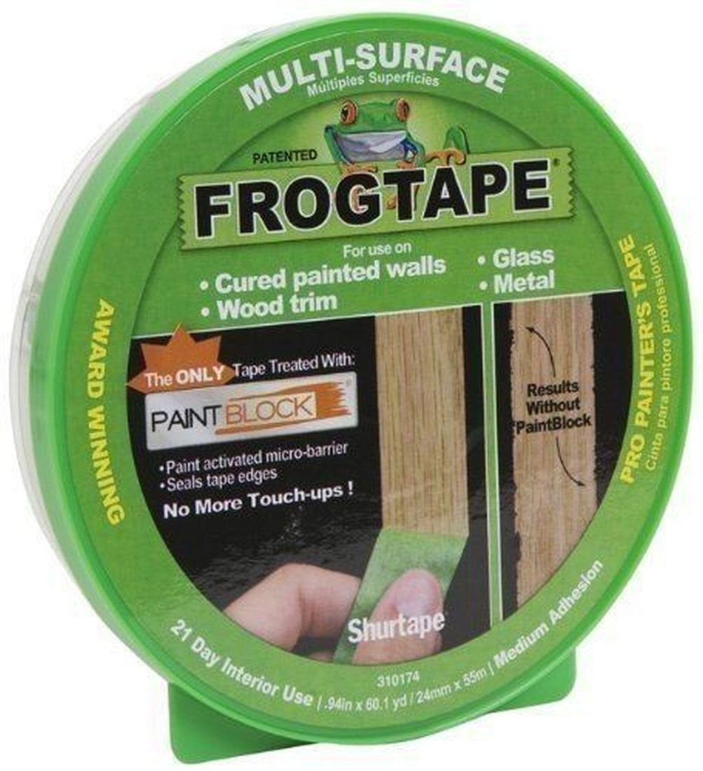 Frog Tape Pro Painter's Rolls, Green Tape with Paint Block, .94" x 60 ...