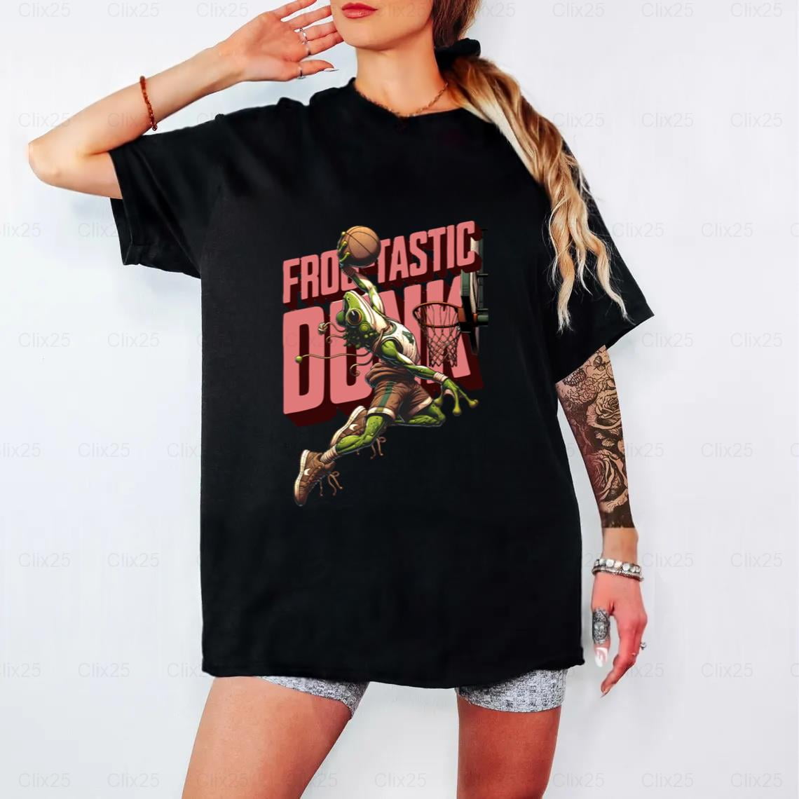 Frog-Tastic Dunk T-shirt, Sweatshirt, Hoodie with Slam Dunk Frog, for ...