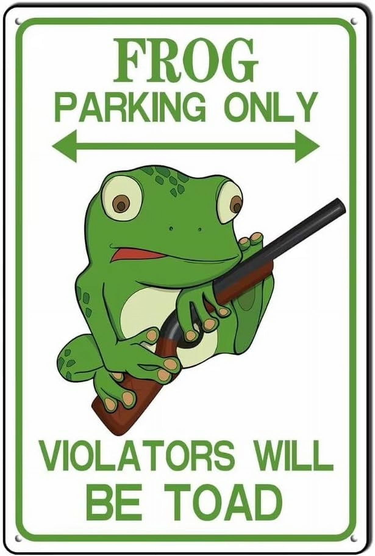 Frog Tin Sign Funny Frog Poster Office Desk Accessories Cute Frog ...