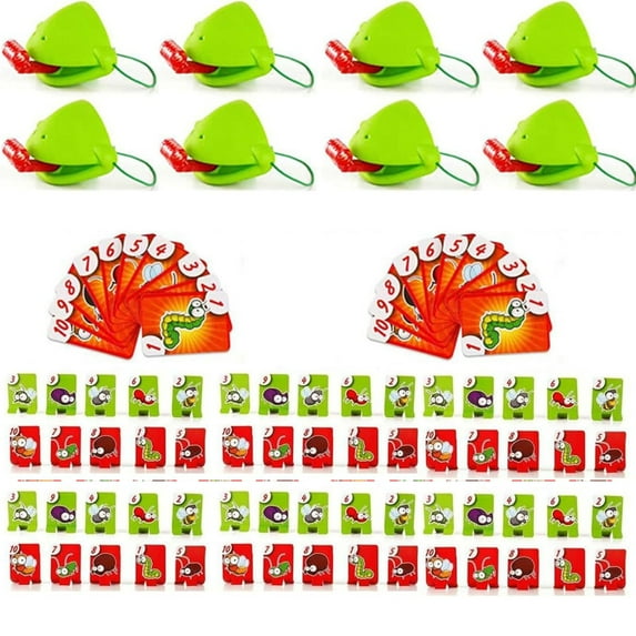 Frog Tongue Game, Chameleon Tongue Shooting Game with Insect Cardboard ...