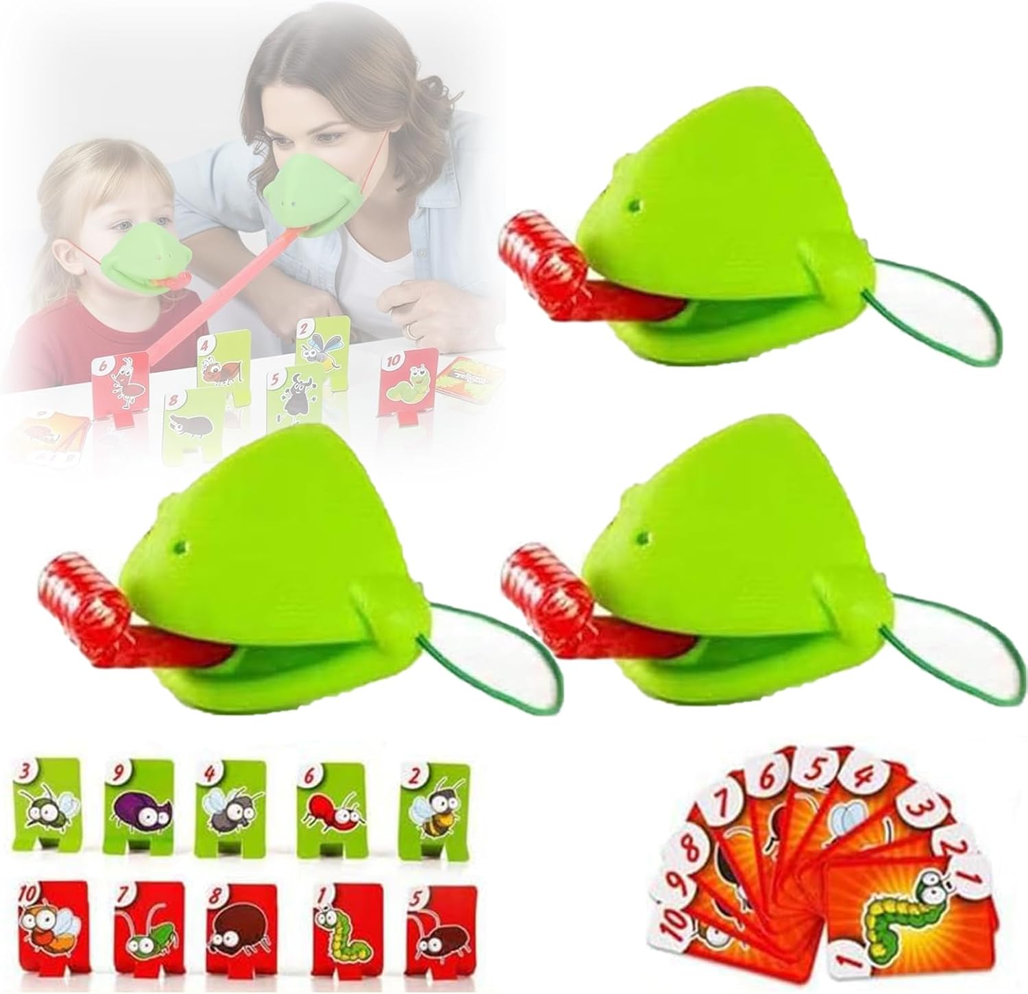 Frog Tongue Game, Tongue Shooting Game, Frog Mask with Blow Tongue ...