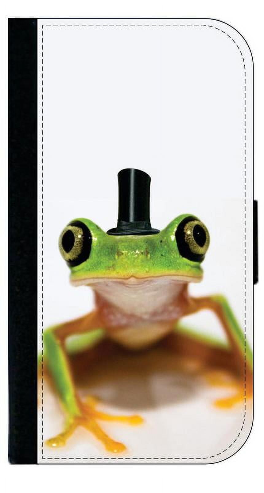 Frog with a Top Hat - Wallet Style Cell Phone Case with 2 Card Slots ...