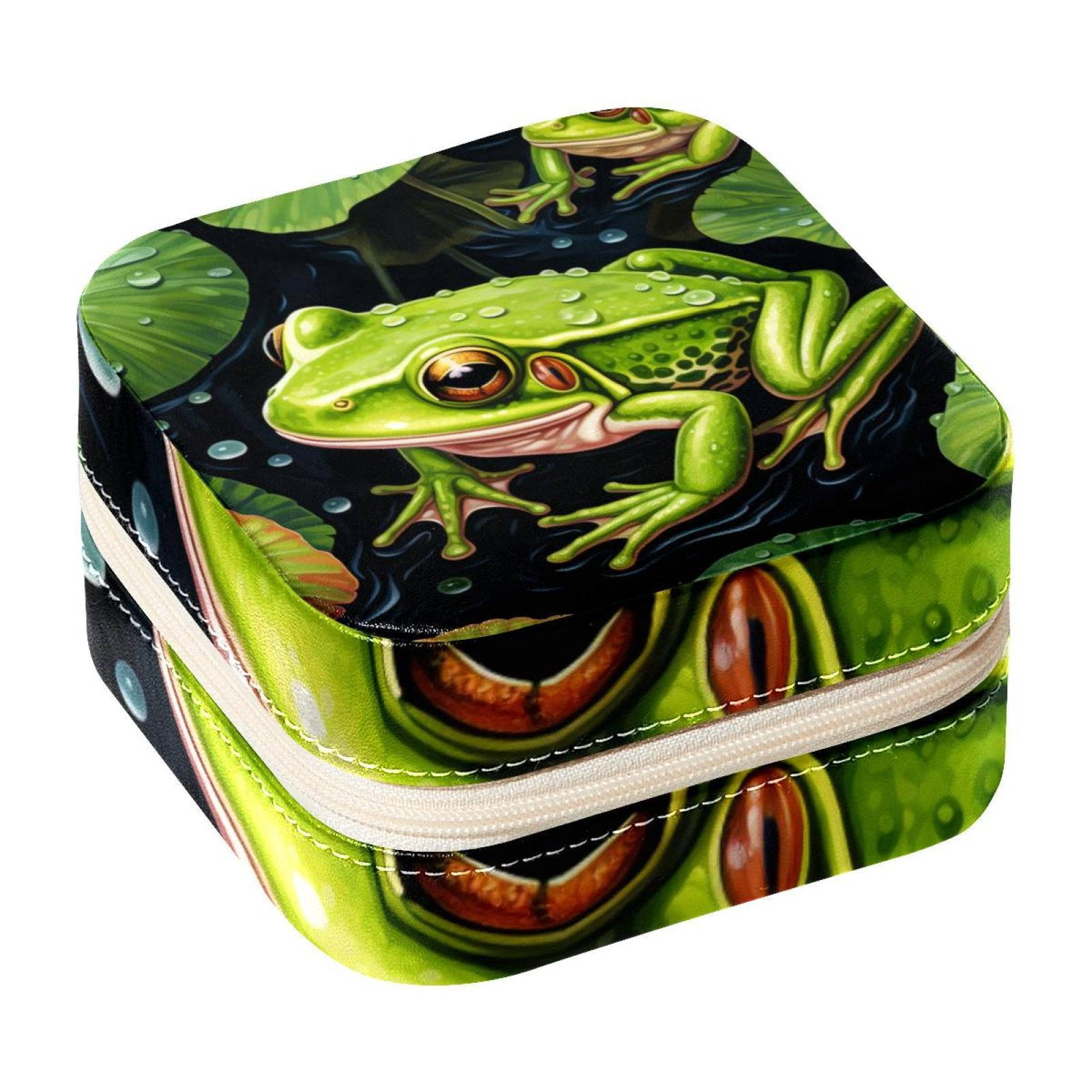 Frog Travel Portable Square Organizer Box: Earring Organizer & Jewelry ...