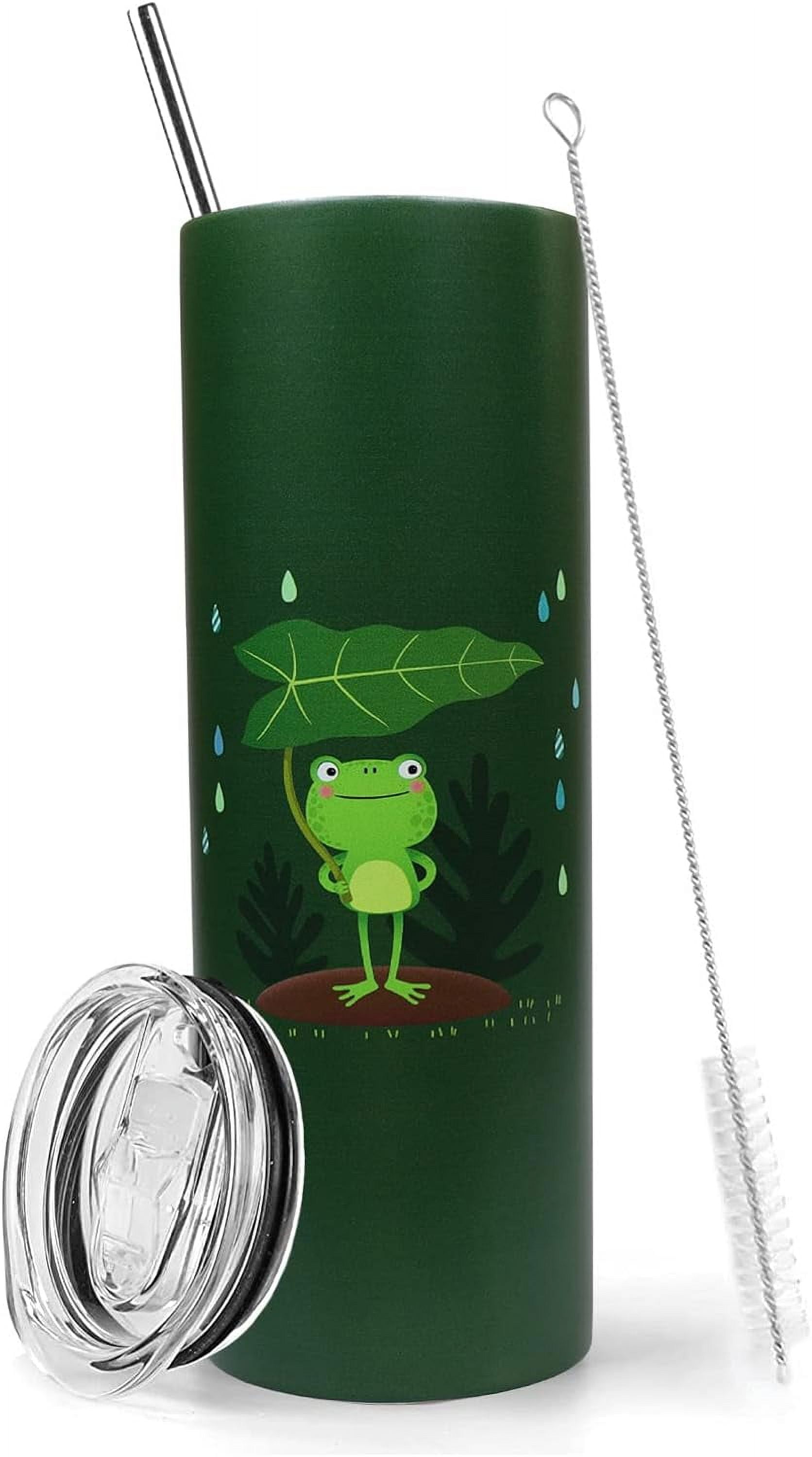 Frog Tumbler With Lid and Straw 20 oz Insulated Frog Tumbler Stainless ...