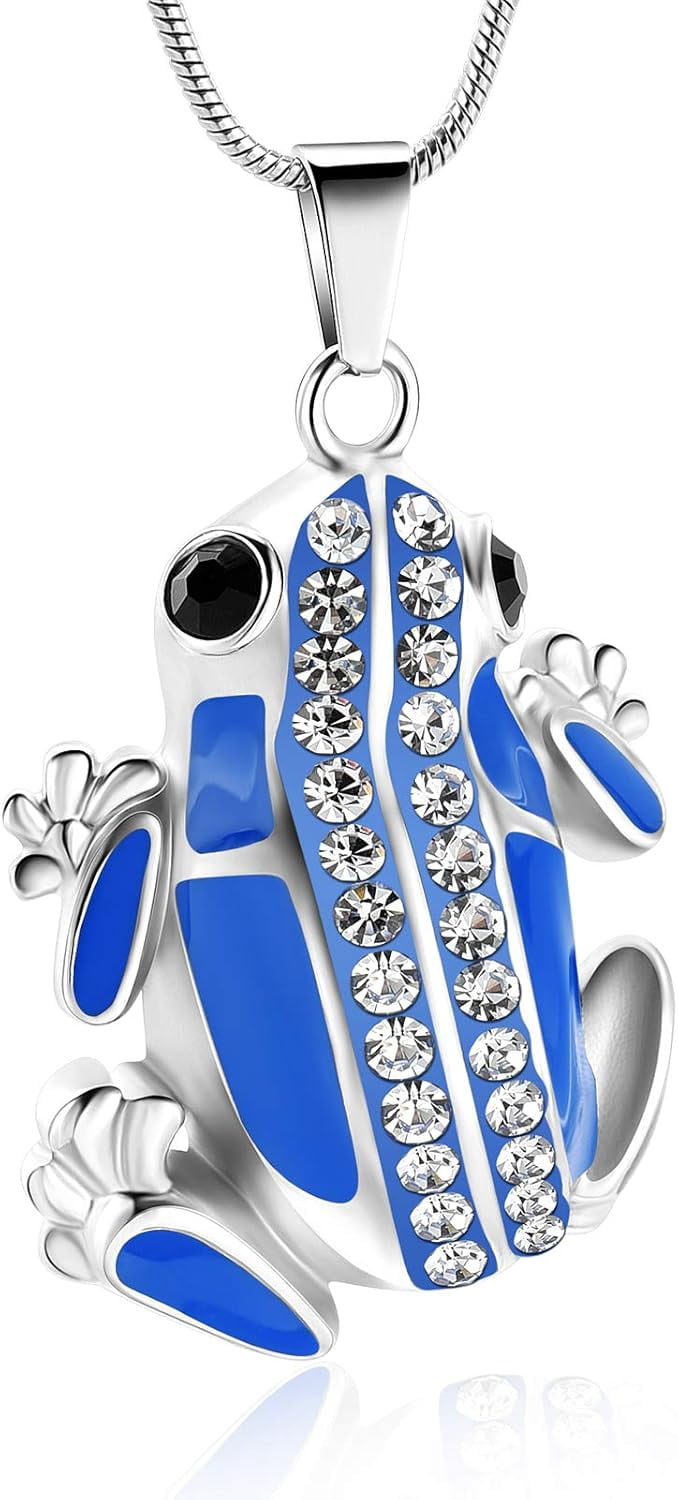 Frog Urn Necklace For Ashes Animals Cremation Jewelry Stainlee Steel ...
