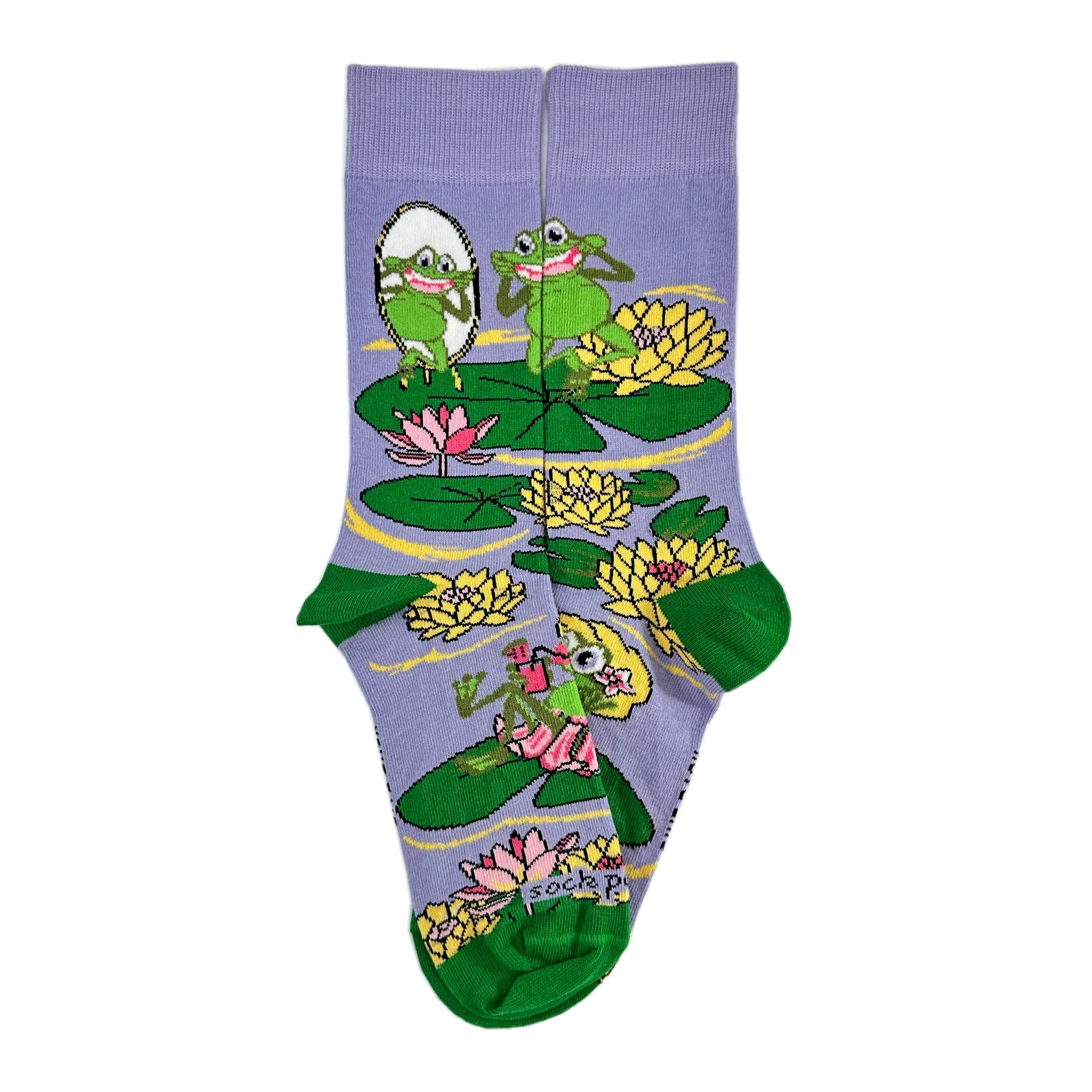 Frog Vanity Socks from the Sock Panda (Adult Medium - Women's Shoe ...