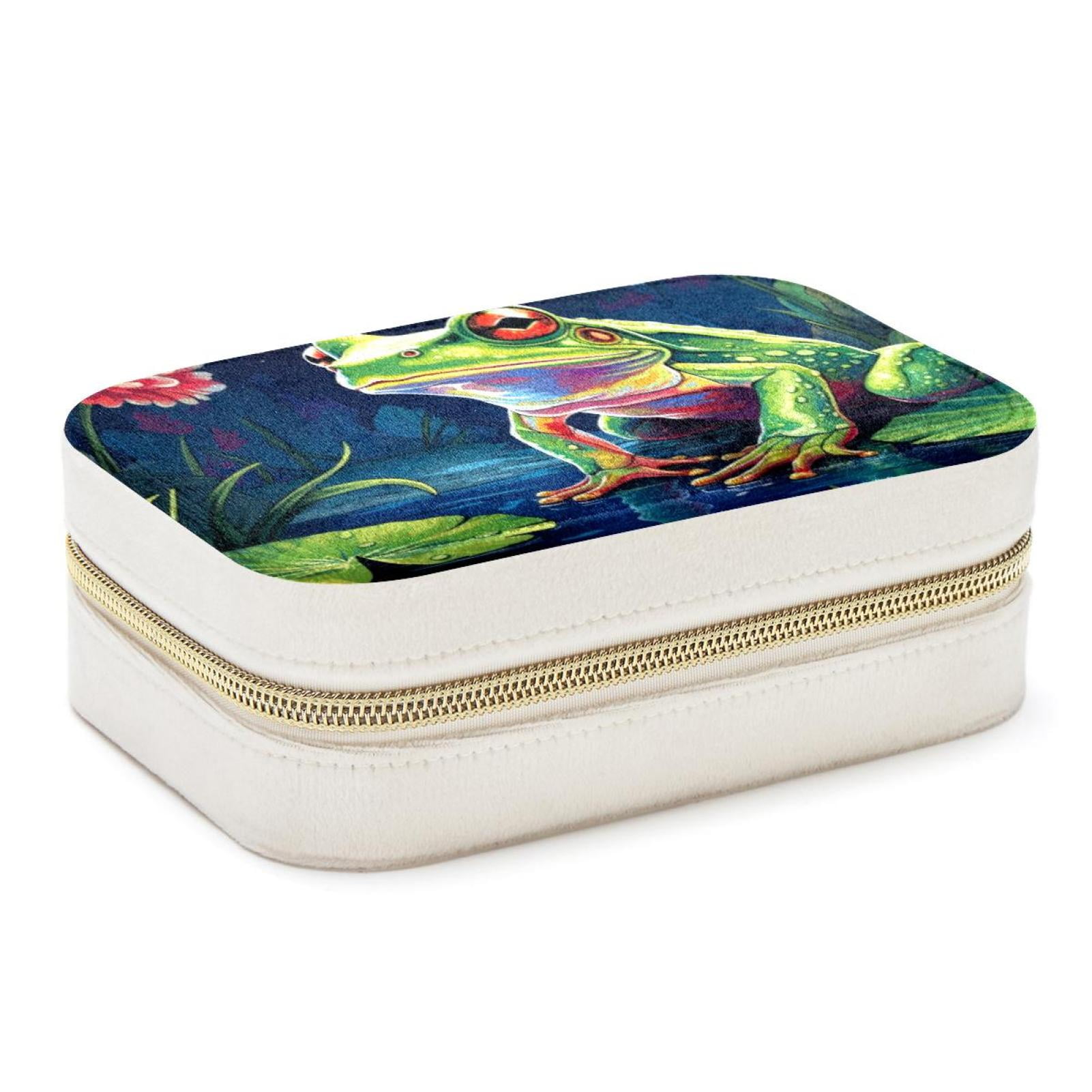 Frog Velvet Portable Travel Organizer Box with Removable Compartment ...