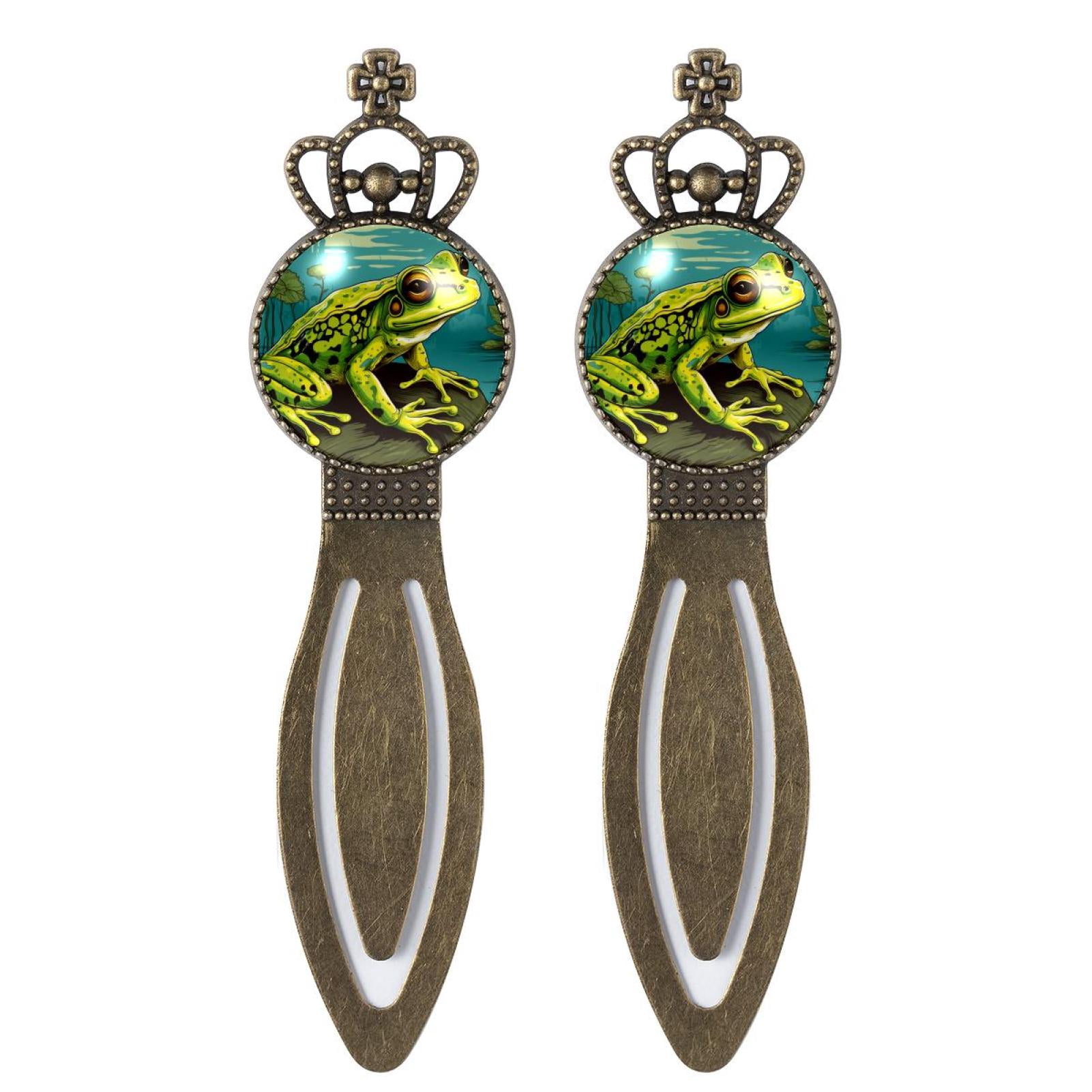 Frog Vintage Copper Crown-Shaped Bookmarks Made of Stainless Steel ...