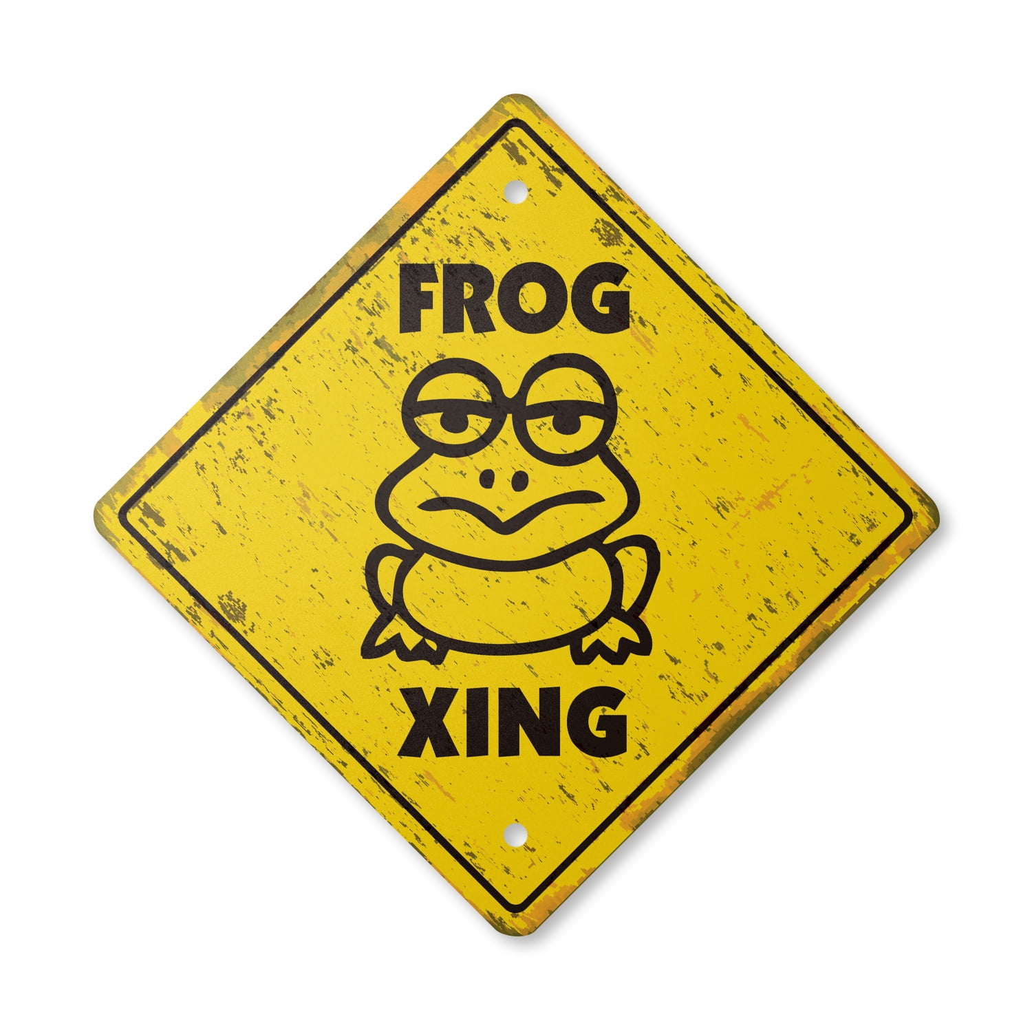 Frog Vintage Crossing Sign Zone Xing | Indoor/Outdoor Plastic | 20 ...