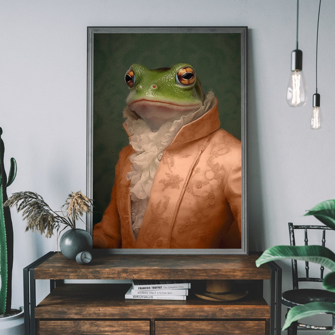 Frog Vintage Portrait, Renaissance Animal Painting, Altered Art Print ...