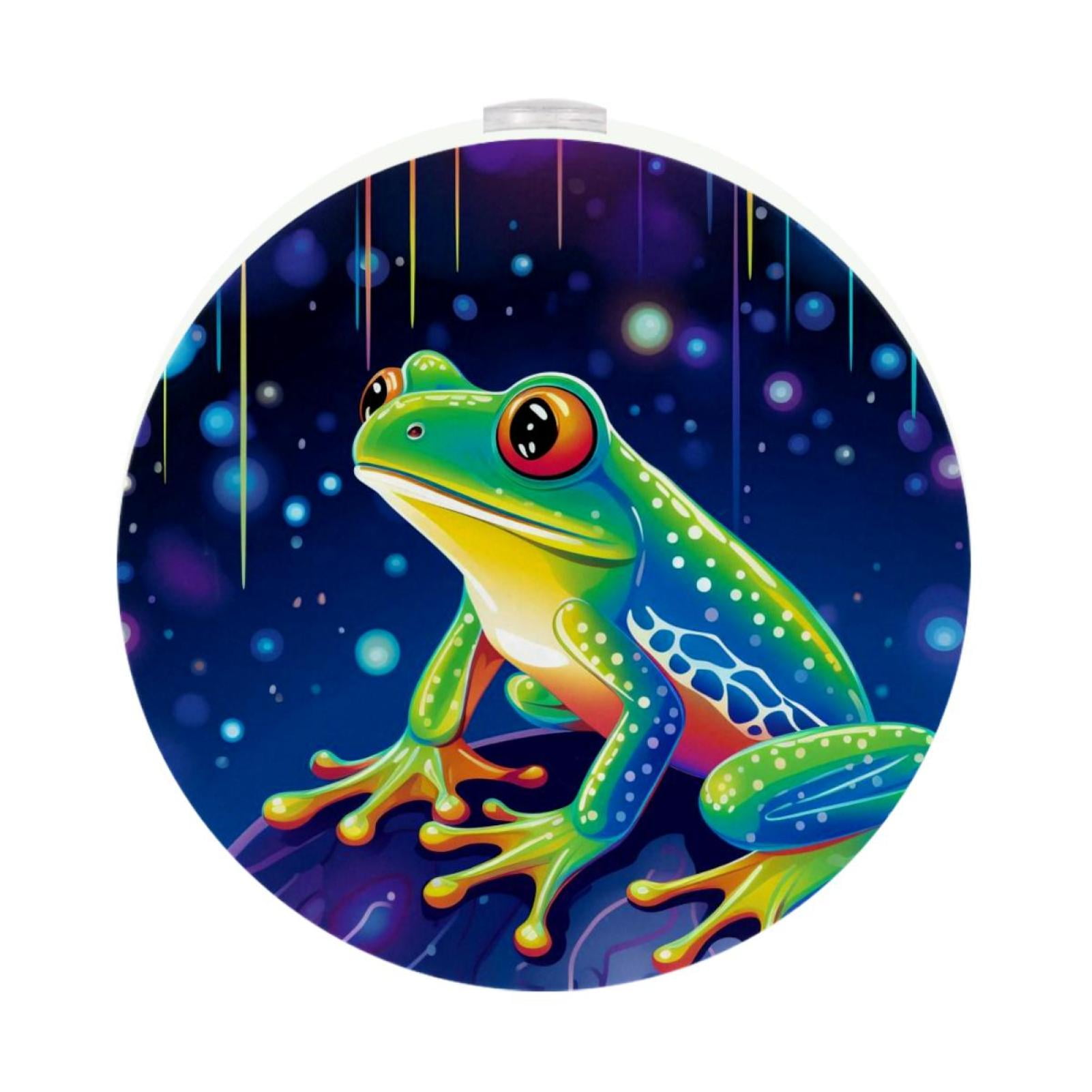 Frog Warm White Led Round Night Light-2Pcs, Portable Plug-in Dusk to ...