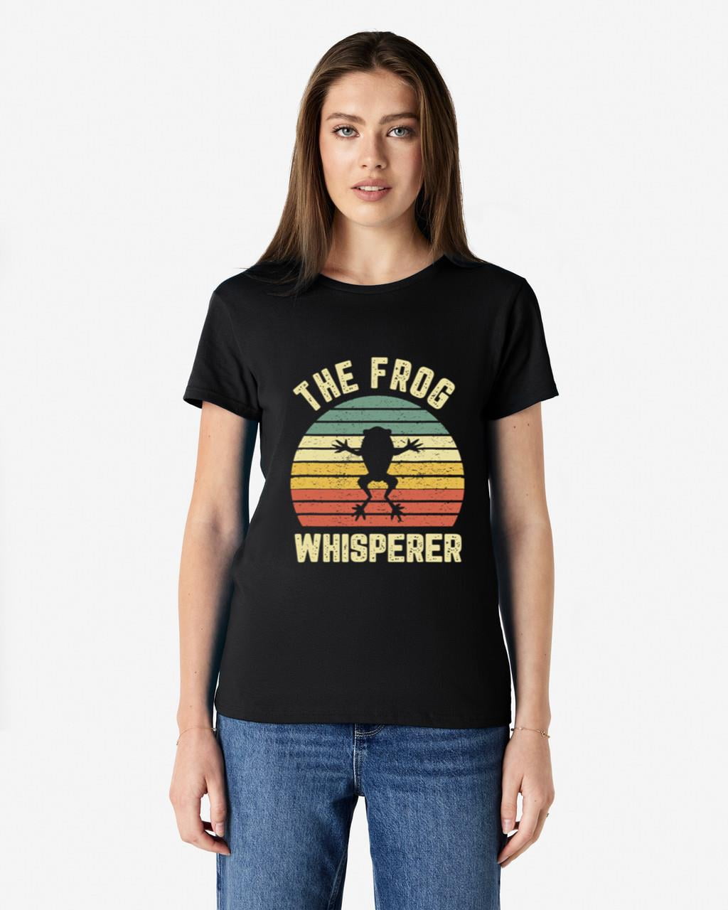 Frog Whisperer Funny Retro Toad Ribbit T-Shirt, for men & women ...