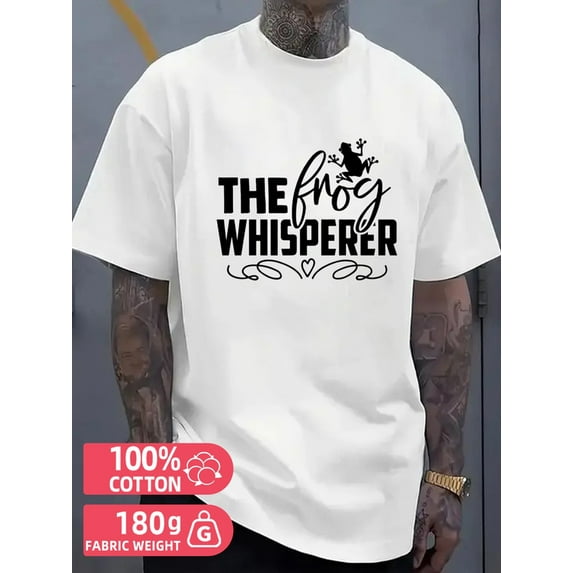 Frog Whisperer T-Shirt men white 180G 100% Cotton Breathable fabric ...