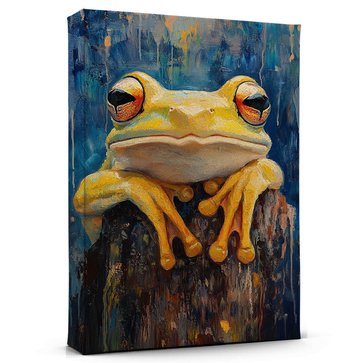 Frog White Lipped Tree Canvas Art Animals, Colorful Frog White Lipped ...
