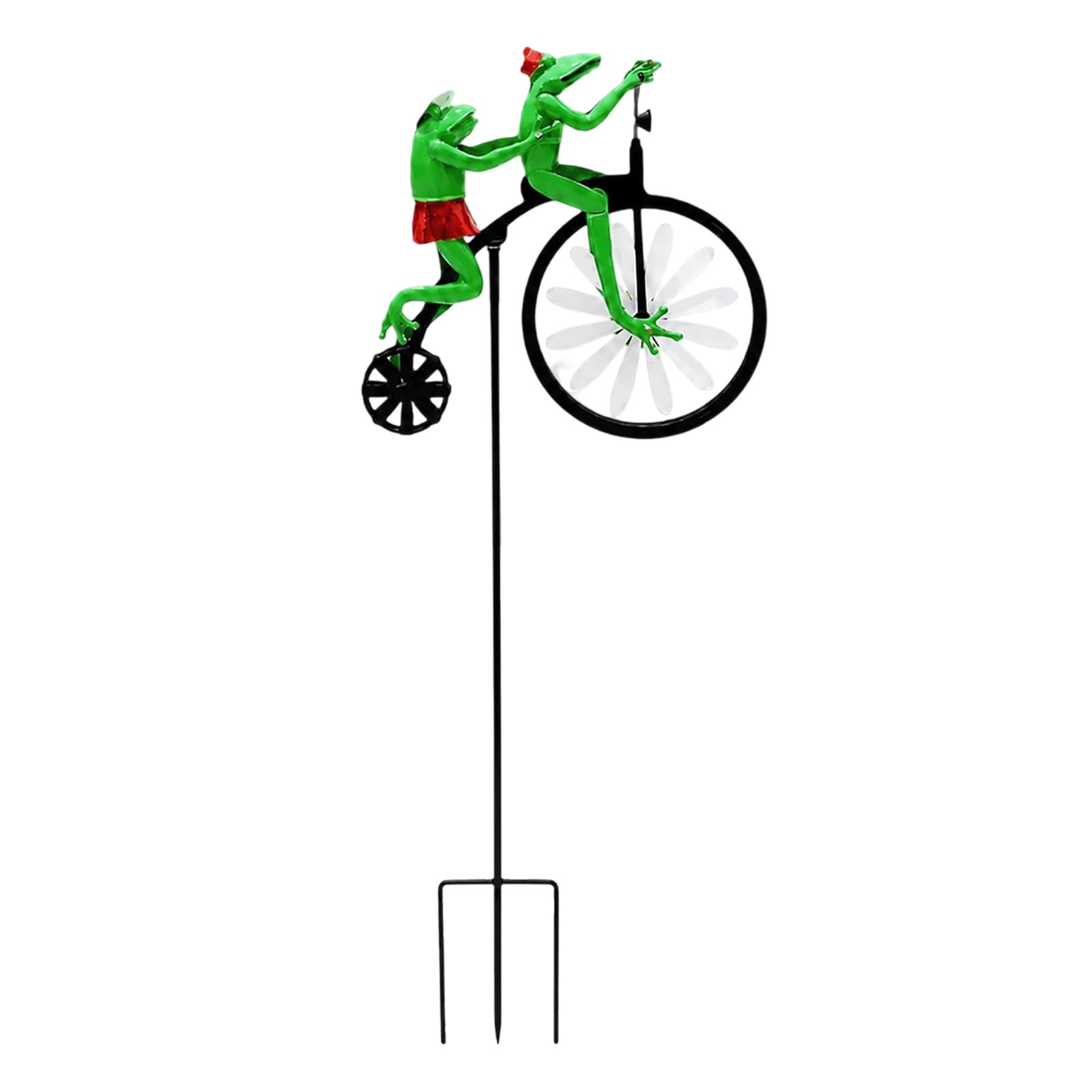 Frog Wind Garden Stake Metal Yard Art With Stake Whimsical Outdoor ...