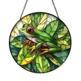 Frog Window Hanging Decor, Stained Glass Style Fantasy Nature ...