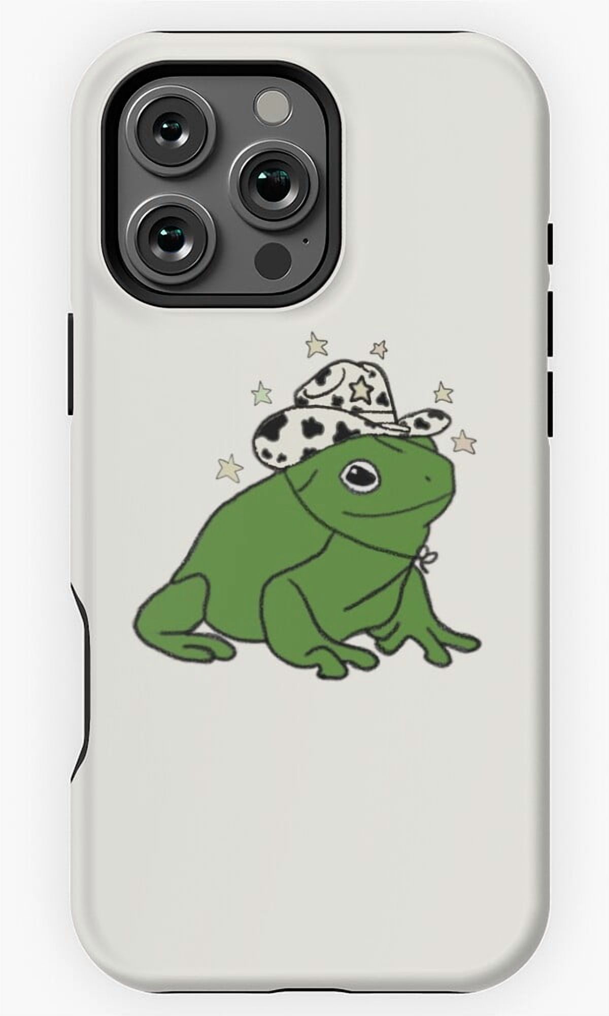 Frog With Cowboy Hat Funny Cartoon Art Phone Case for iPhone 16 15 14 ...