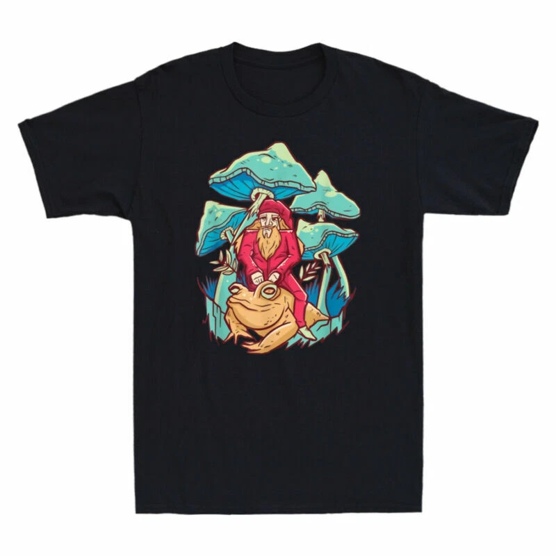 Frog With Red Spotted Mushroom Little Froggie Themed Funny Unisex T ...