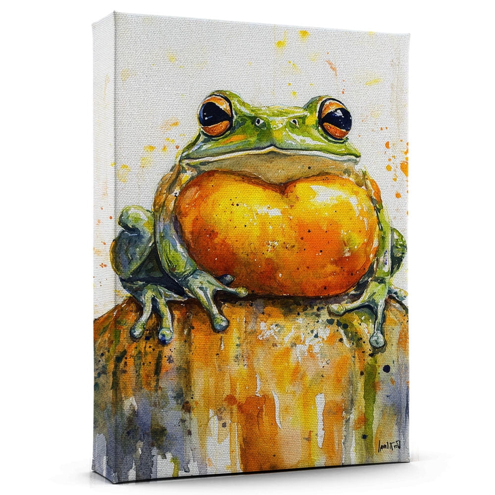 Frog Yellow Orange Tomato Pictures Wall Decor - Colorful Frog Yellow ...