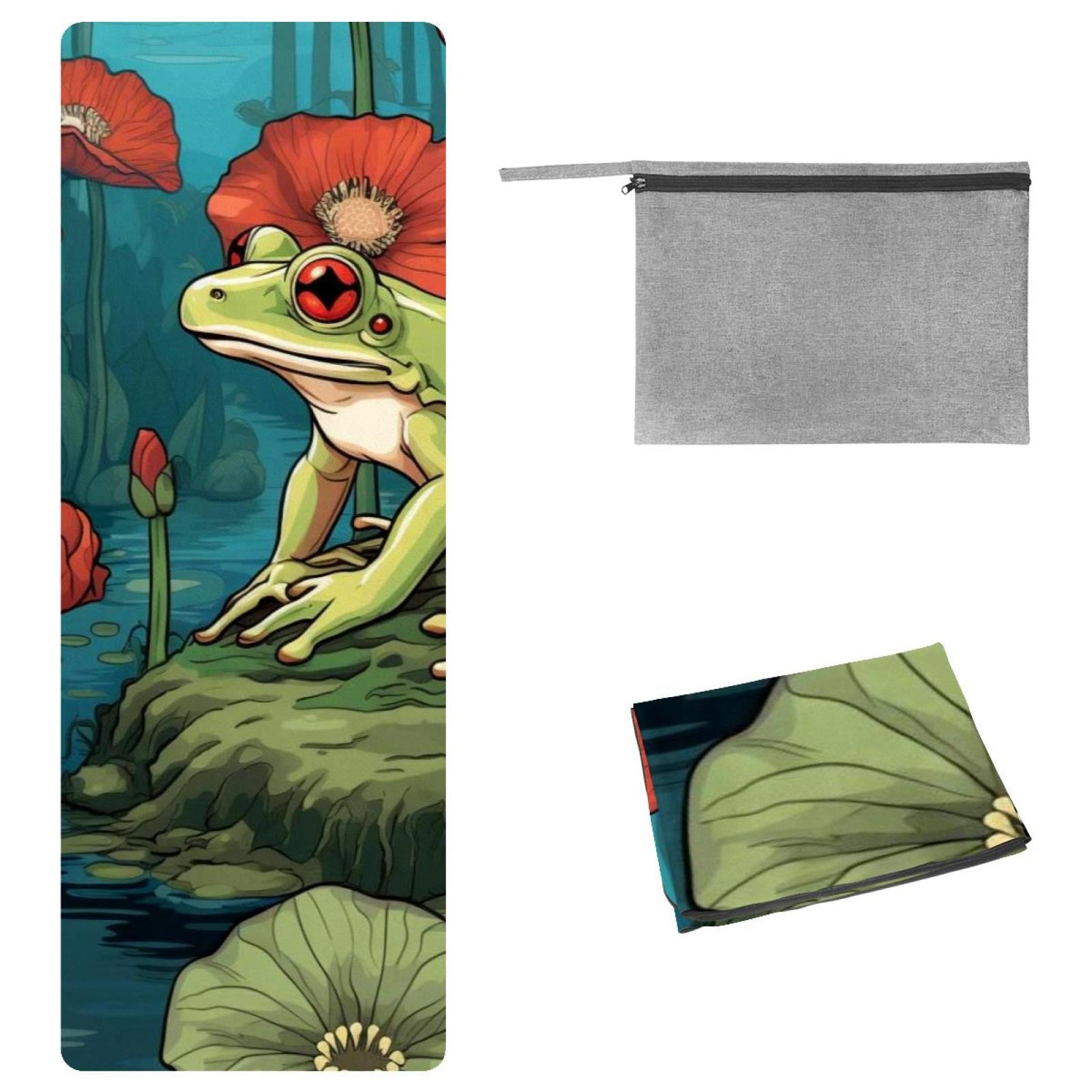 Frog Yoga Towel with Storage Bag, 72.8"x26.8" - Suitable for Yoga ...