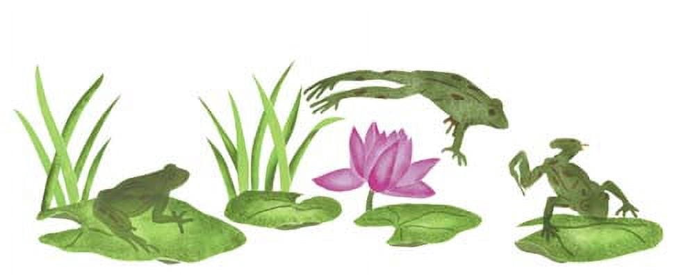 Frog and Lily Pads Wall Stencil SKU #2627 by Designer Stencils ...